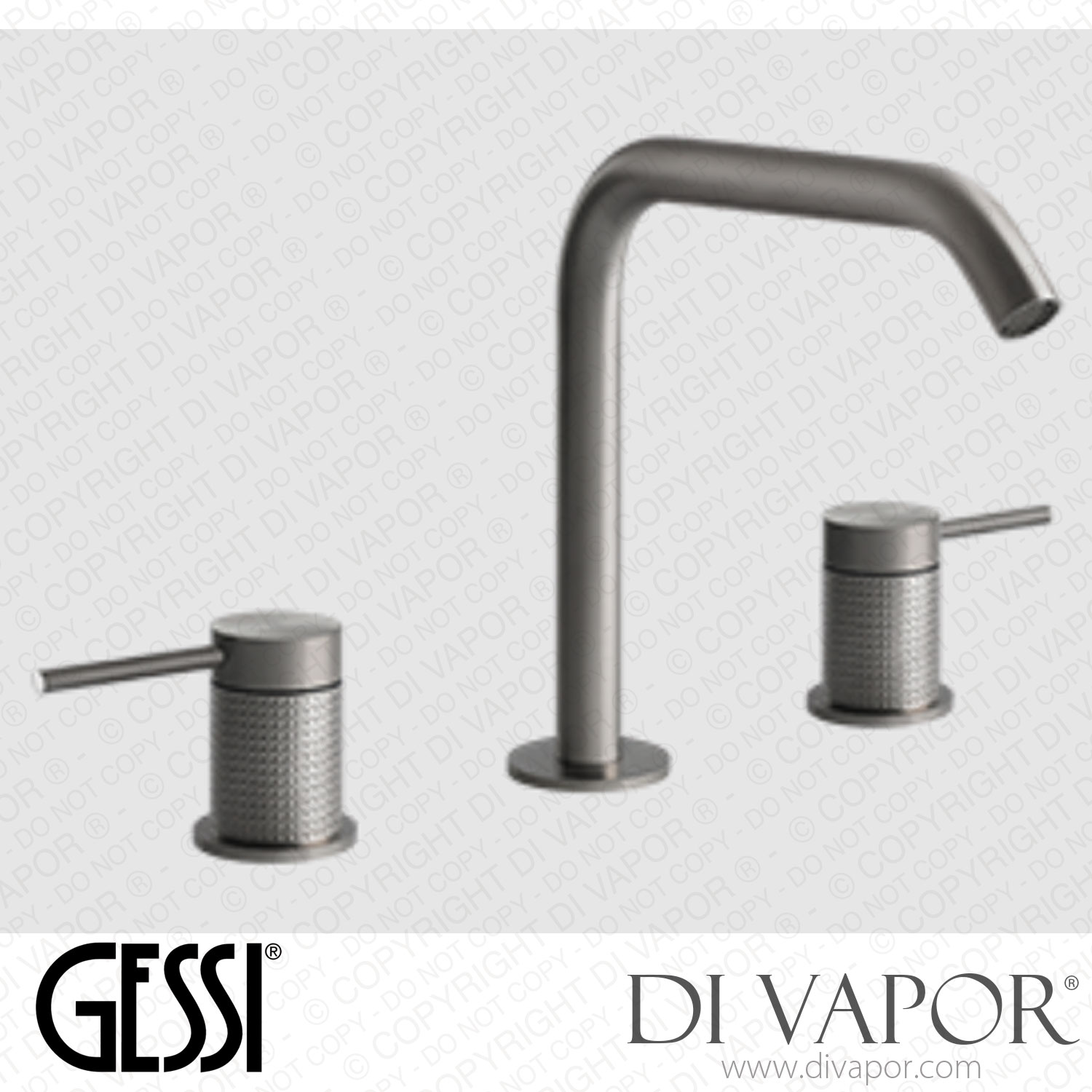 Gessi Three-holes Basin Mixer With Spout, With Flexible Hoses Without ...