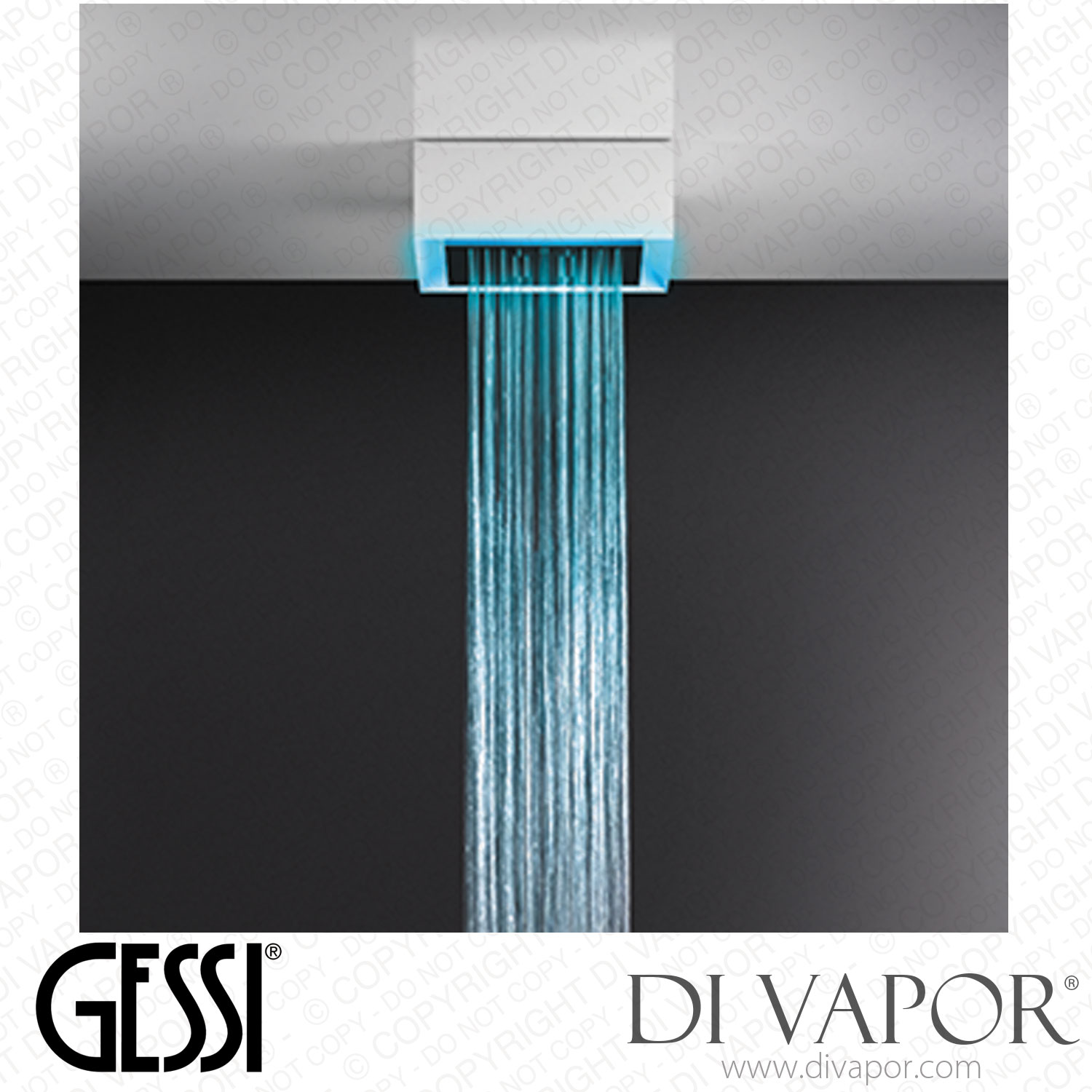 Gessi 300x300 Exposed Multifunction System, With Rainfall/waterfall ...