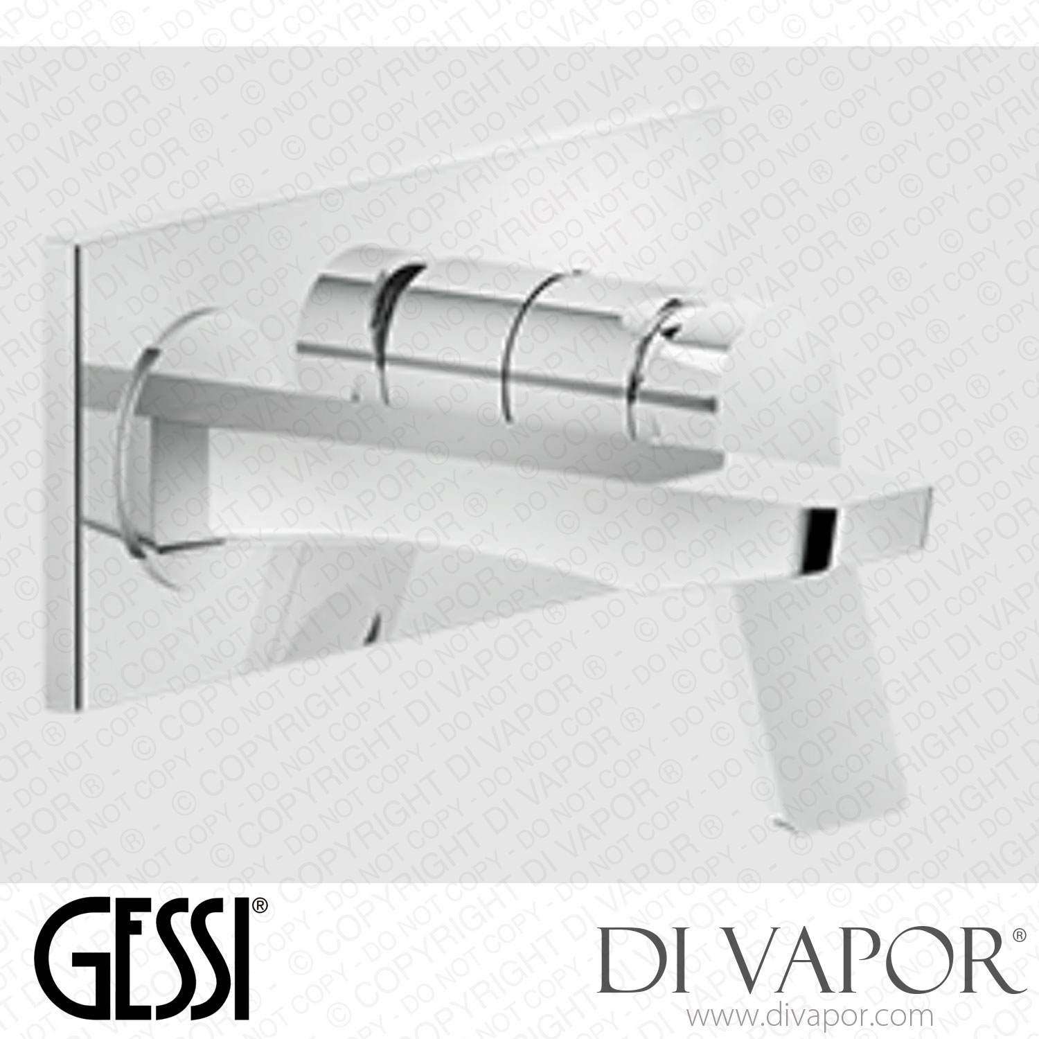 Gessi External Parts For Built-in Mixer With Spout, Without Waste (Art ...