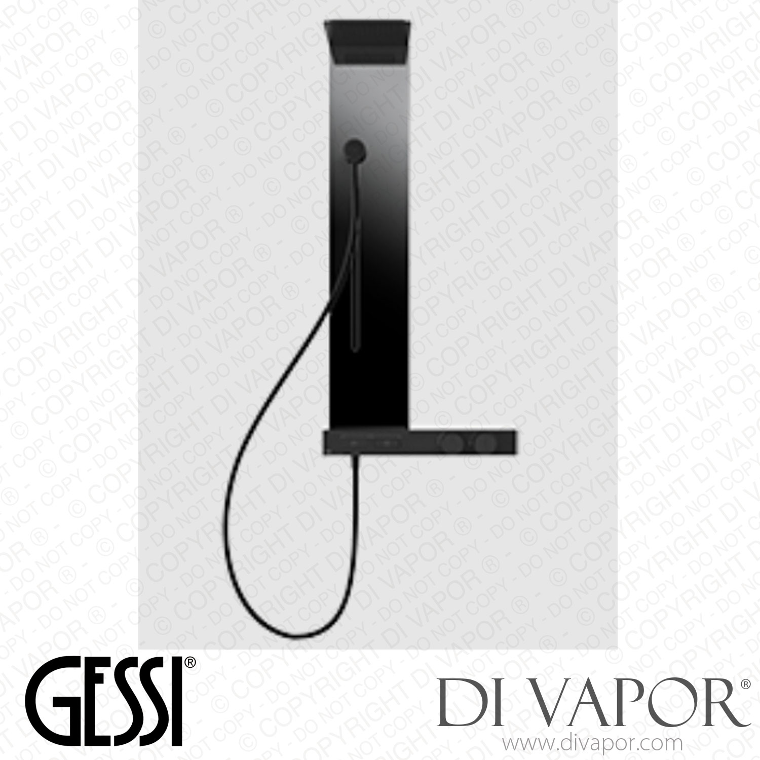 Gessi Wall-mounted Thermostatic Mixer For Two Functions, With Push ...