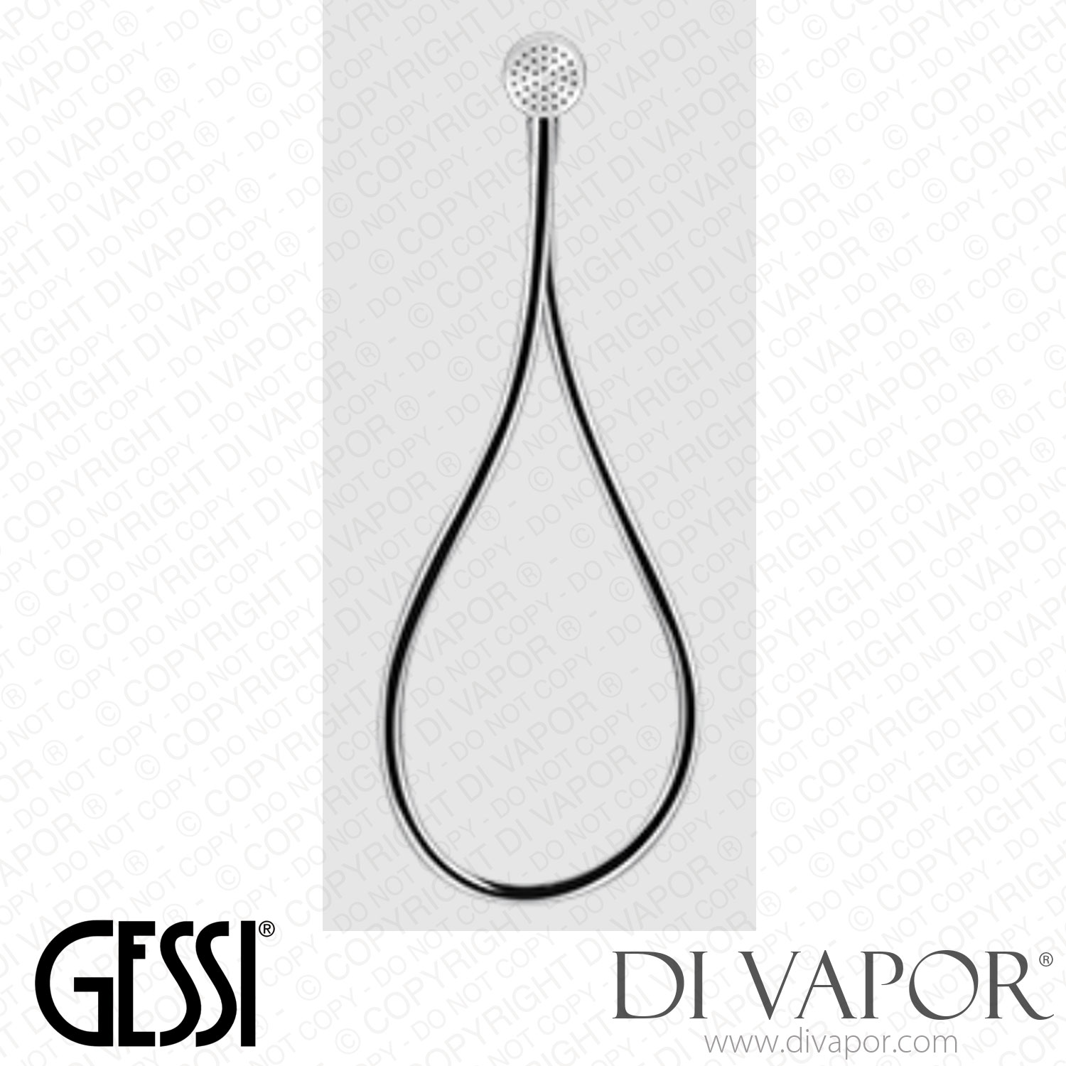 Gessi Magnetic Shower Set With Water Outlet, 1,50 M Cromalux Flexible ...