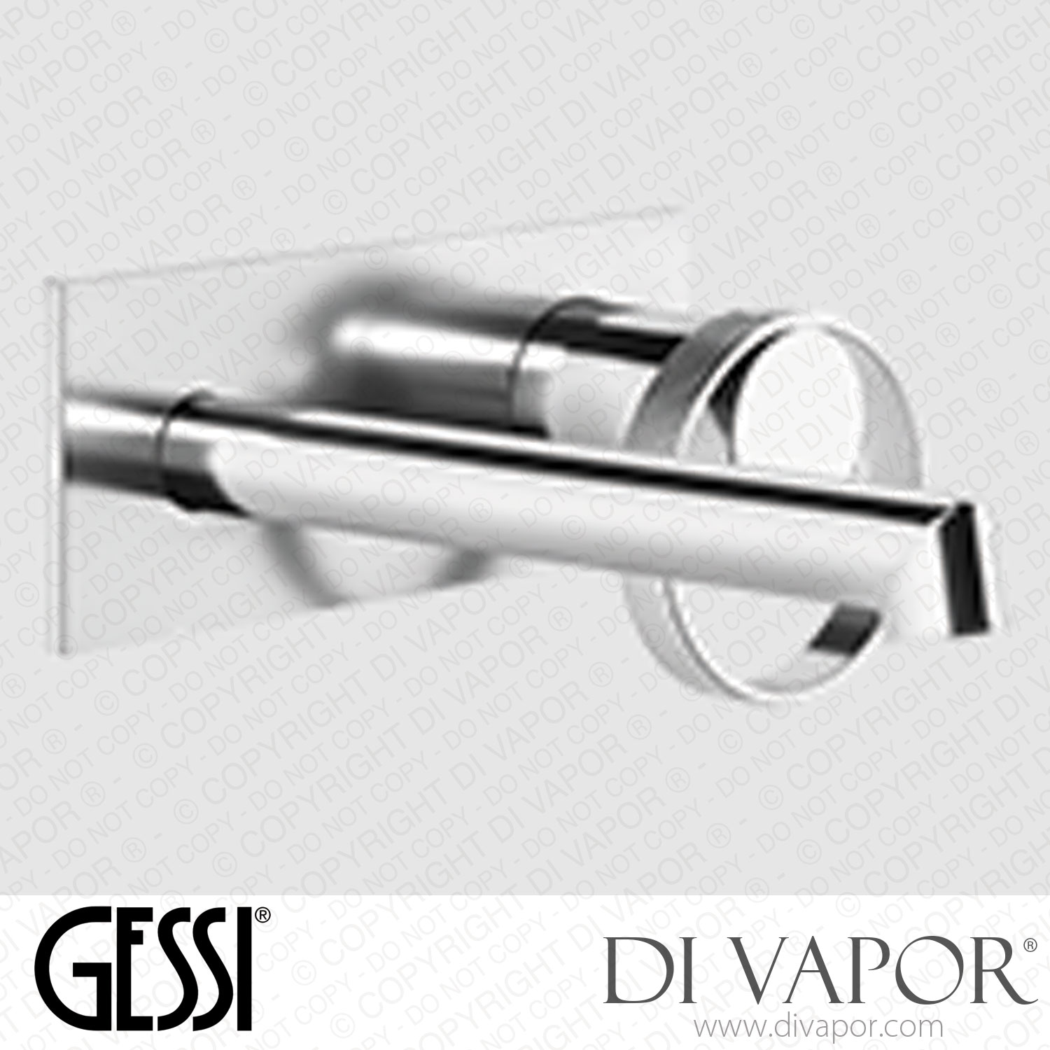 "Gessi External Parts For Wall-mounted Basin Mixer, Short Spout, Without Waste (Art. 63388 ...