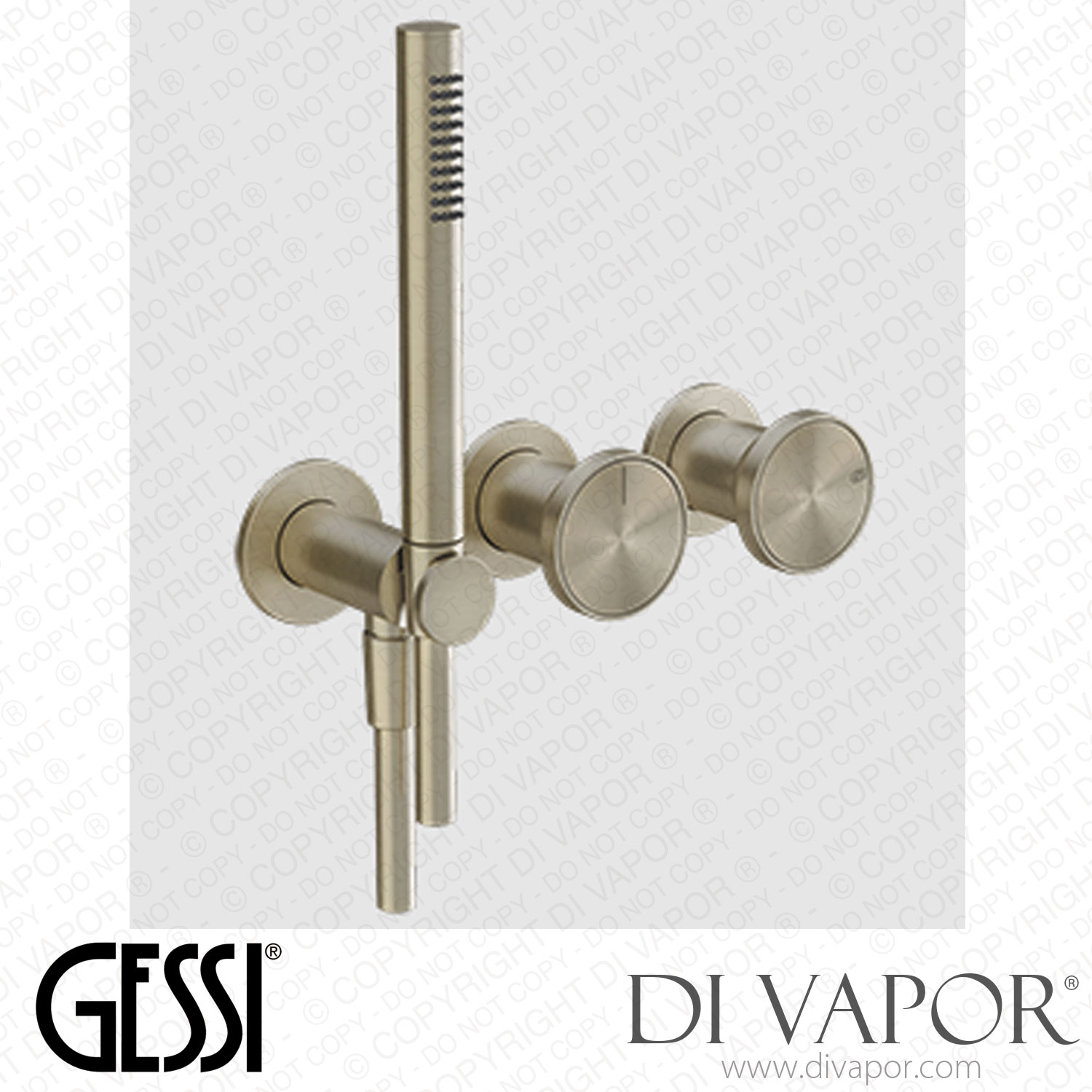 Gessi External Parts Wall-mounted Two-ways Shower Mixer (Art. 66036 ...
