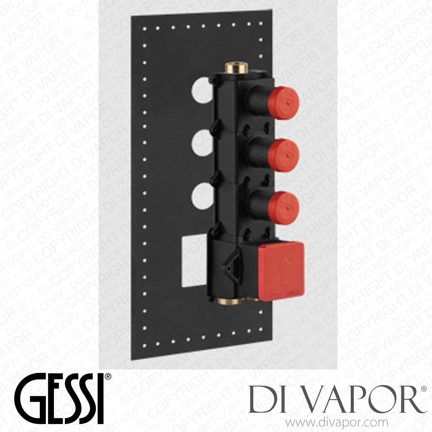 Gessi Built-in Thermostatic High-capacity Mixer With Three Separate ...