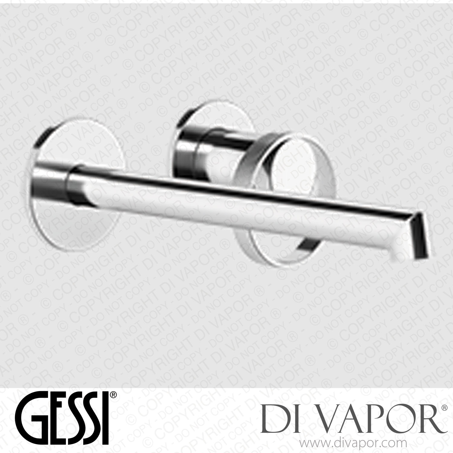 Gessi External Parts Wall-mounted Basin Mixer, Long Spout, Without ...