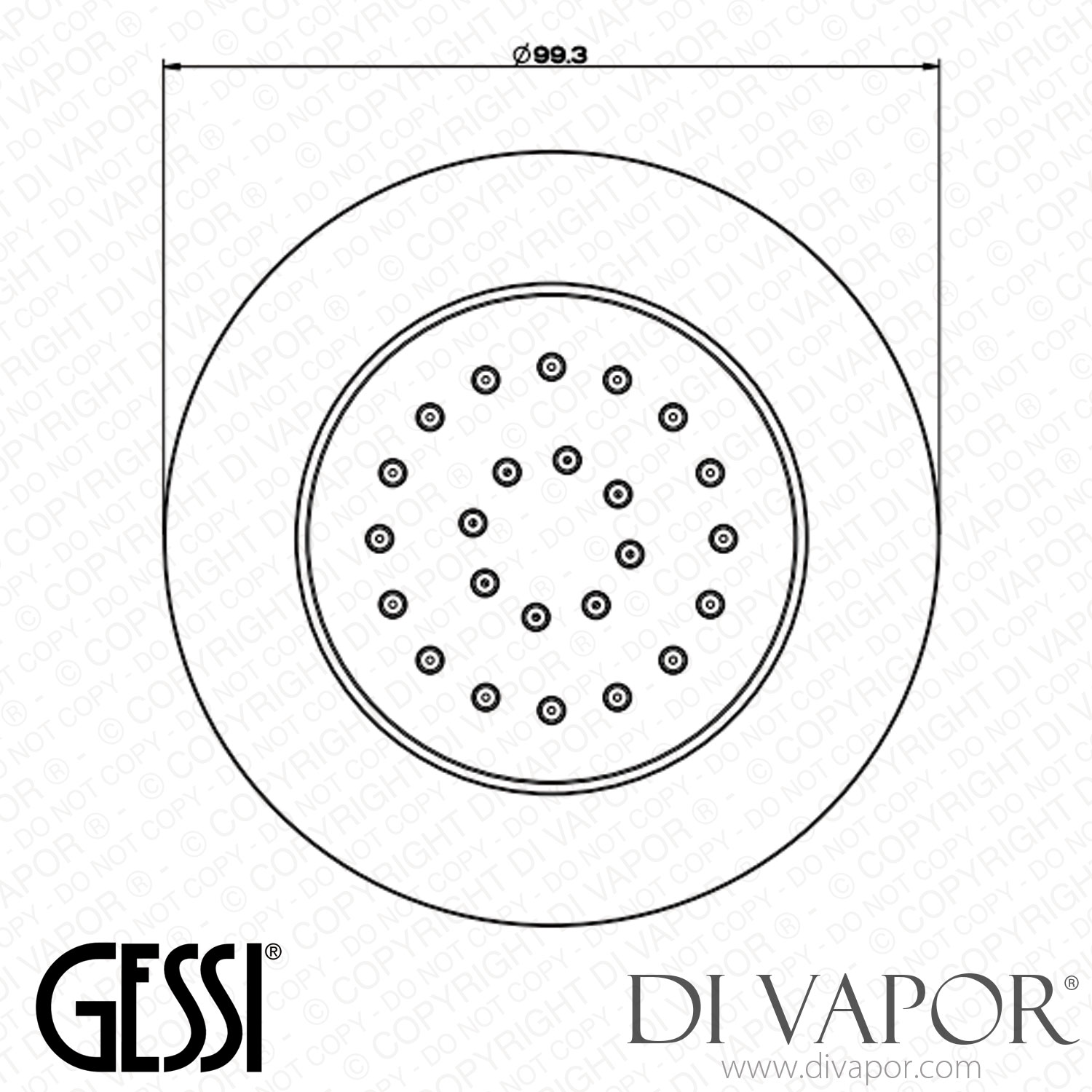 Gessi External Parts For Adjustable Lateral Body Jet (Art. 32982) Spare ...