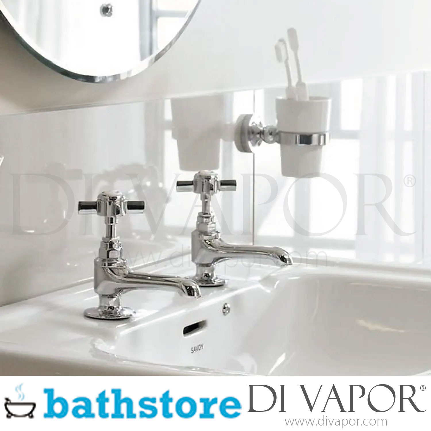 Bathstore Bensham Chrome Cross Head Long Nose Basin Taps Spare Parts ...