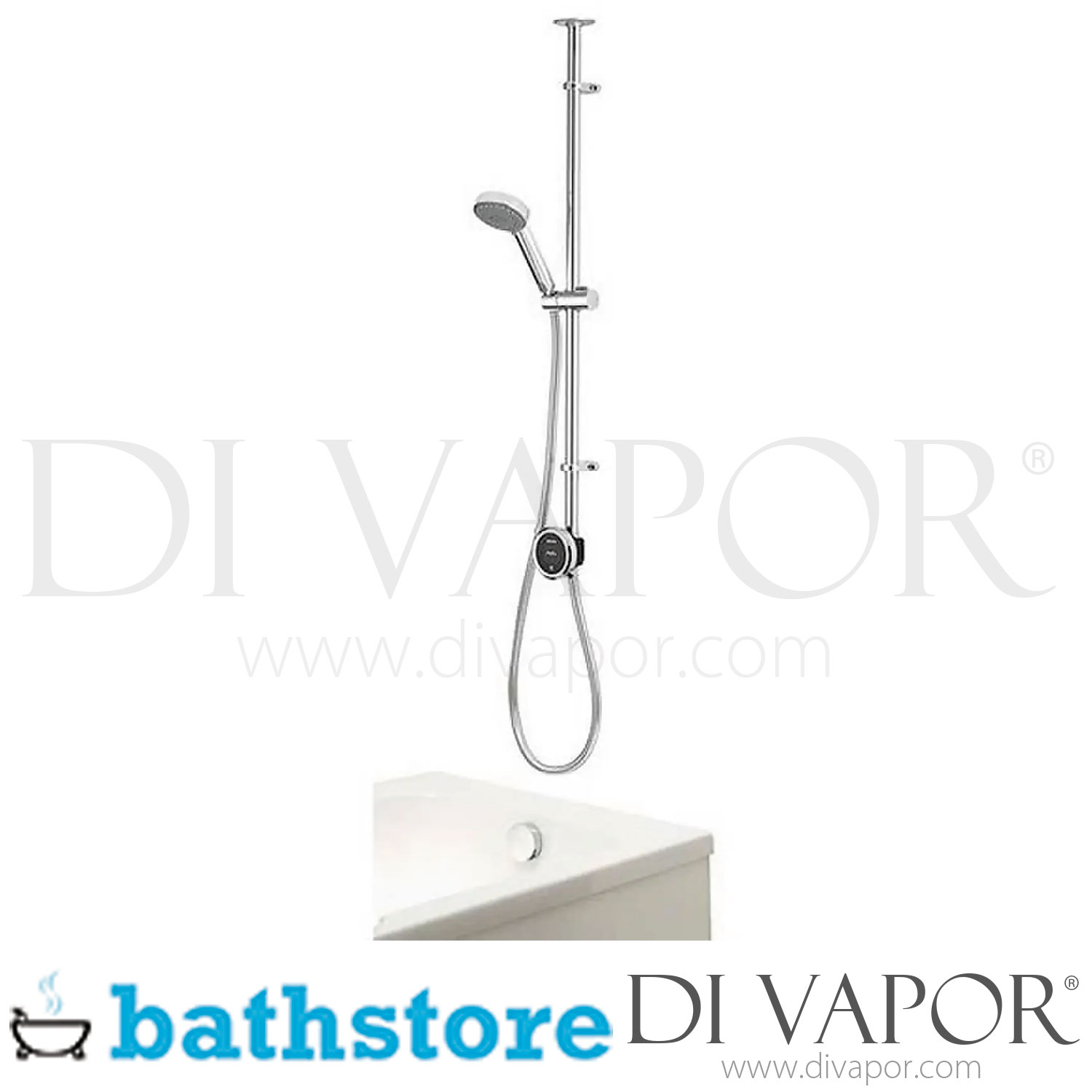 Bathstore Aqualisa Quartz Touch Exposed Digital Shower & Bathfill Kit ...