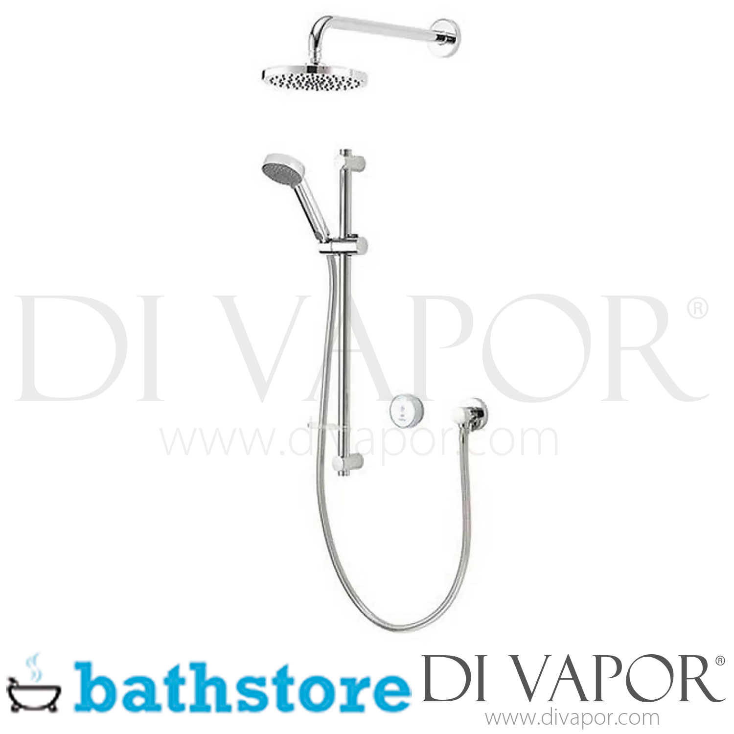Bathstore Aqualisa Quartz Blue Digital Shower & Wall Head Kit for Combi Boilers Spare Parts - B ...
