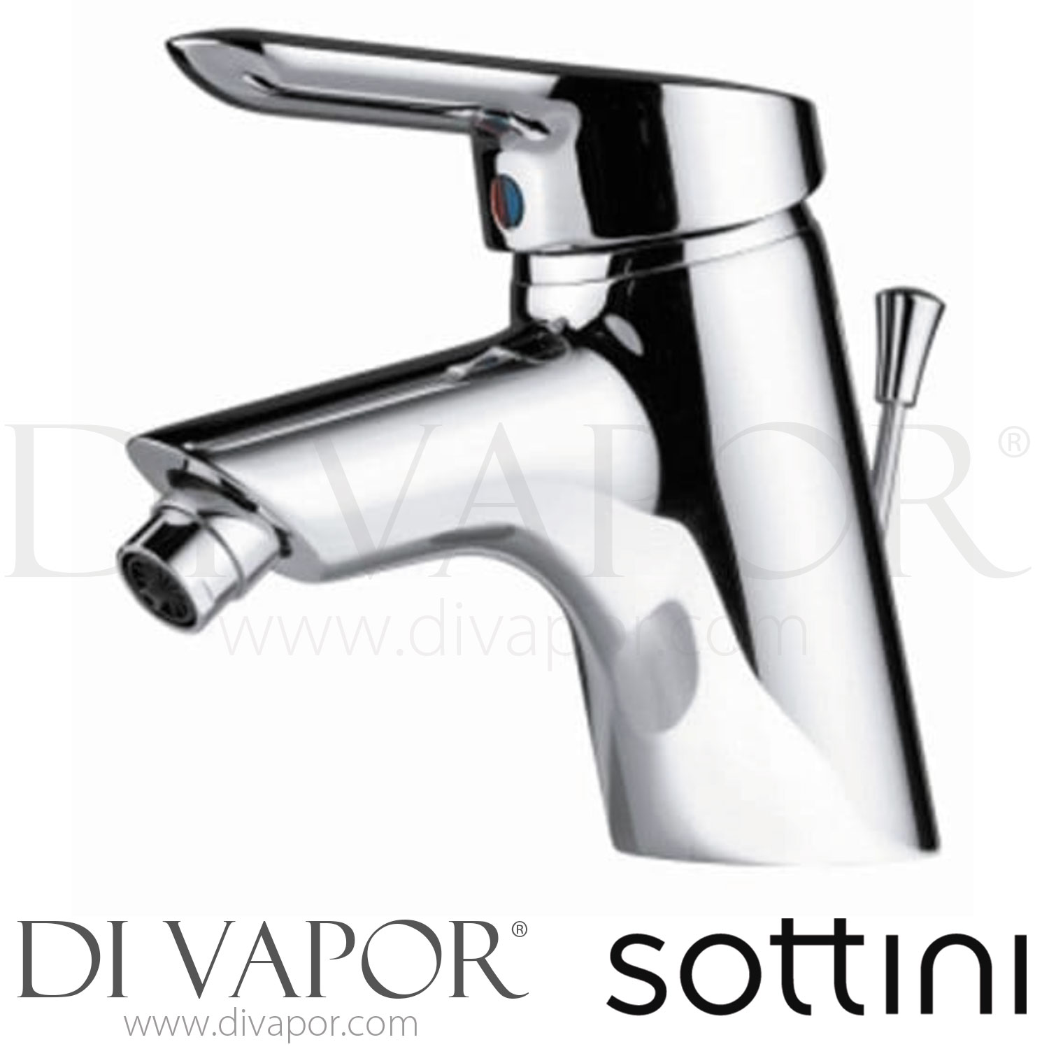 Sottini Rosita Single Lever One Taphole Bidet Mixer with Pop-Up Waste ...