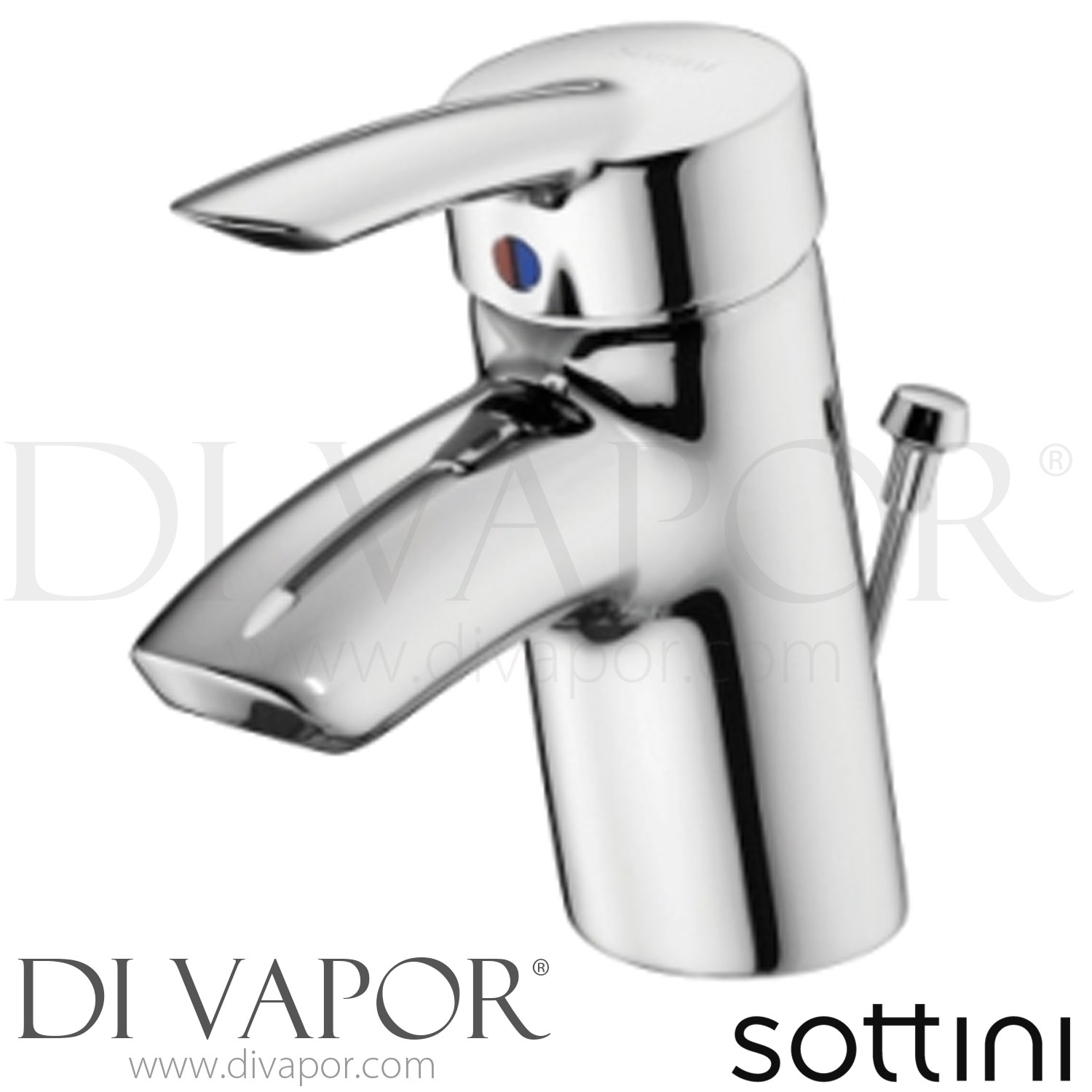 Sottini B8429AA Celano Single Lever 1 Taphole Basin Mixer with Pop-Up ...