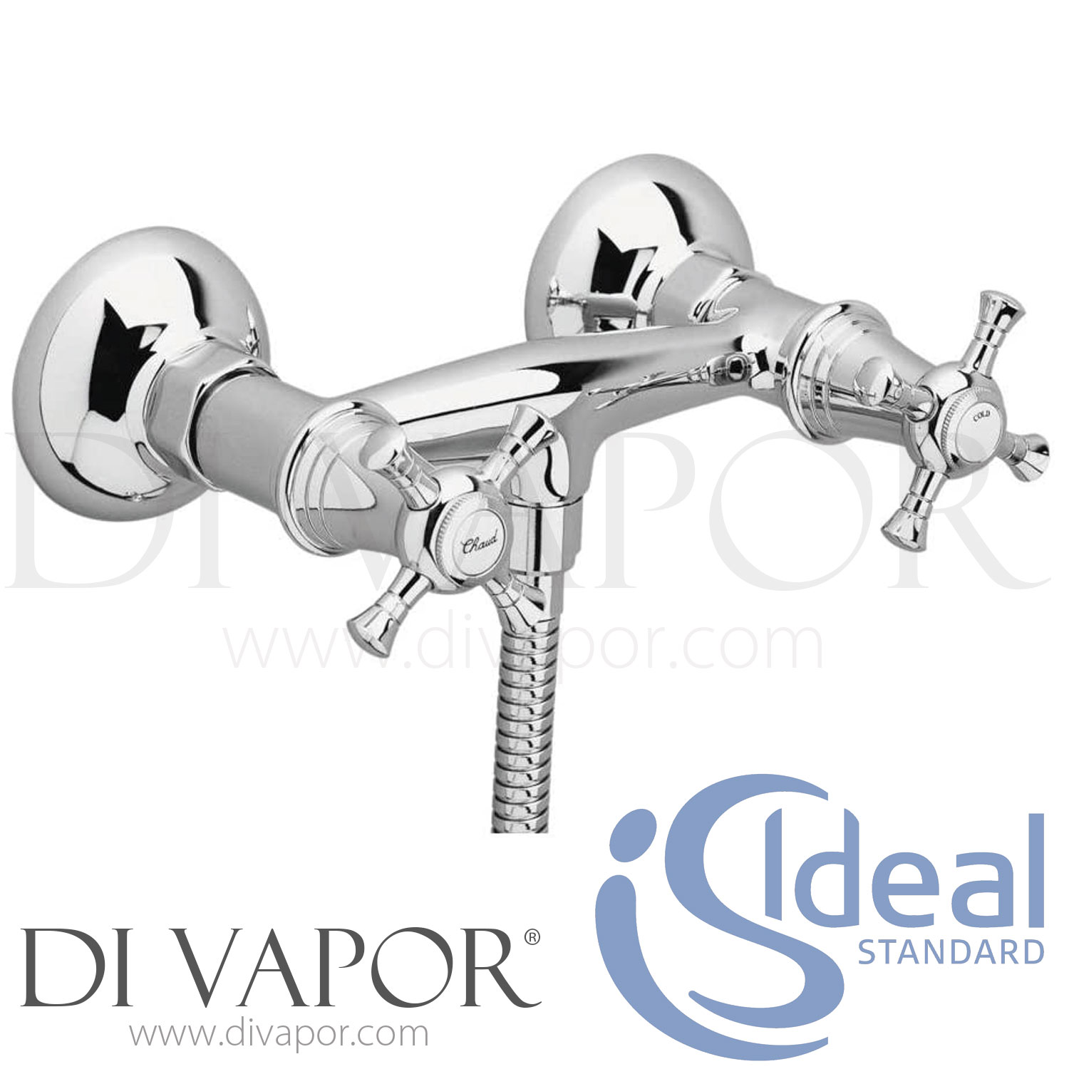 Ideal Standard B9659AA Reflections Chrome Shower Exposed Mixer with ...