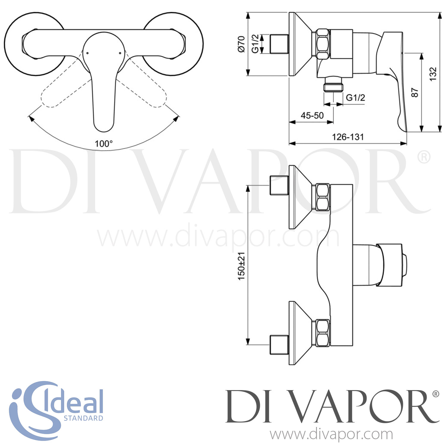 Ideal Standard BC488AA Alpha Exposed Shower Mixer Spare Parts