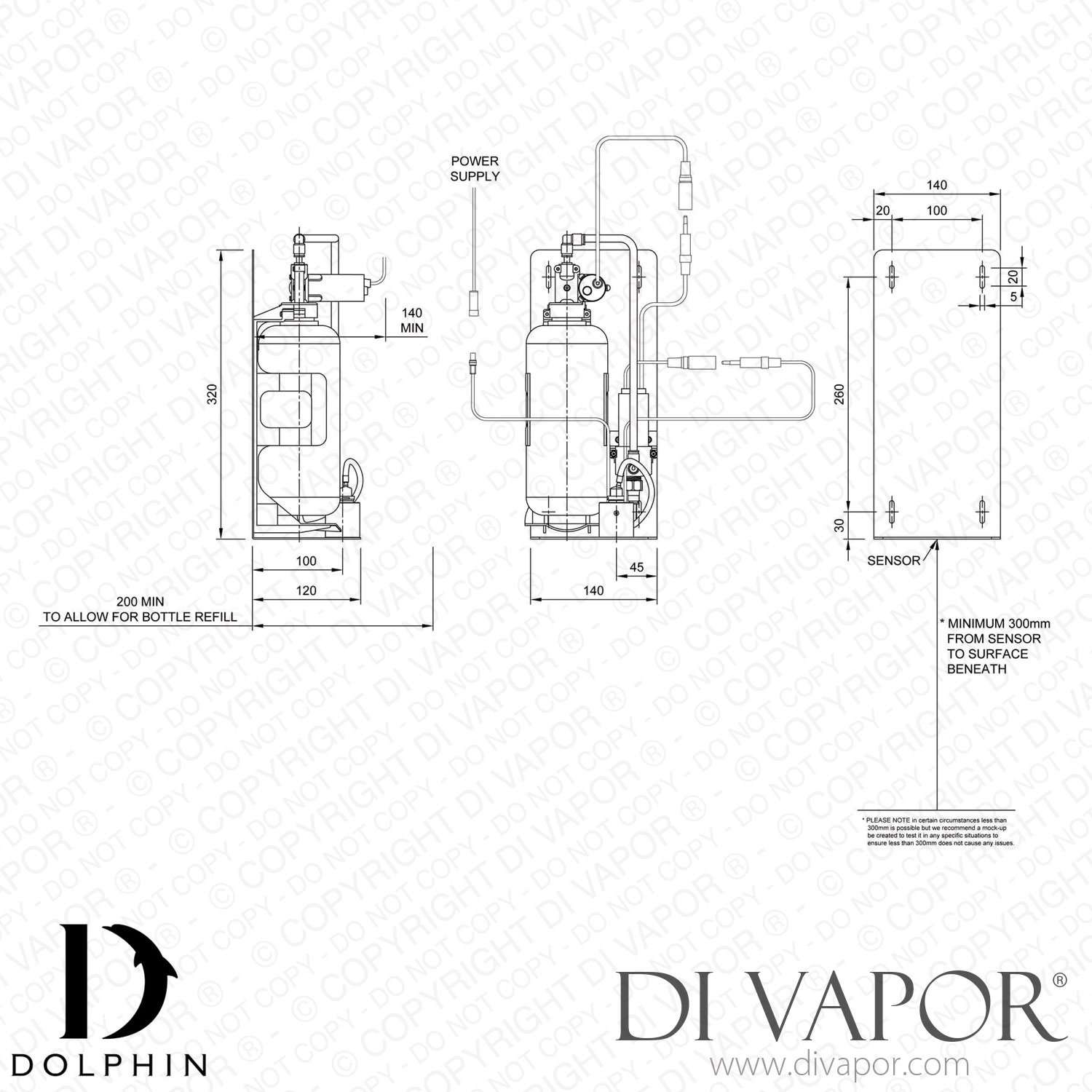 Dolphin Solutions Behind Mirror Foam Soap Dispenser (BC634F) Spare Parts