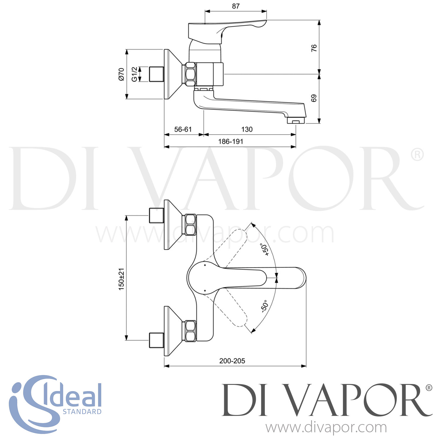 Ideal Standard BC649AA Alpha Exposed Basin Mixer Spare Parts