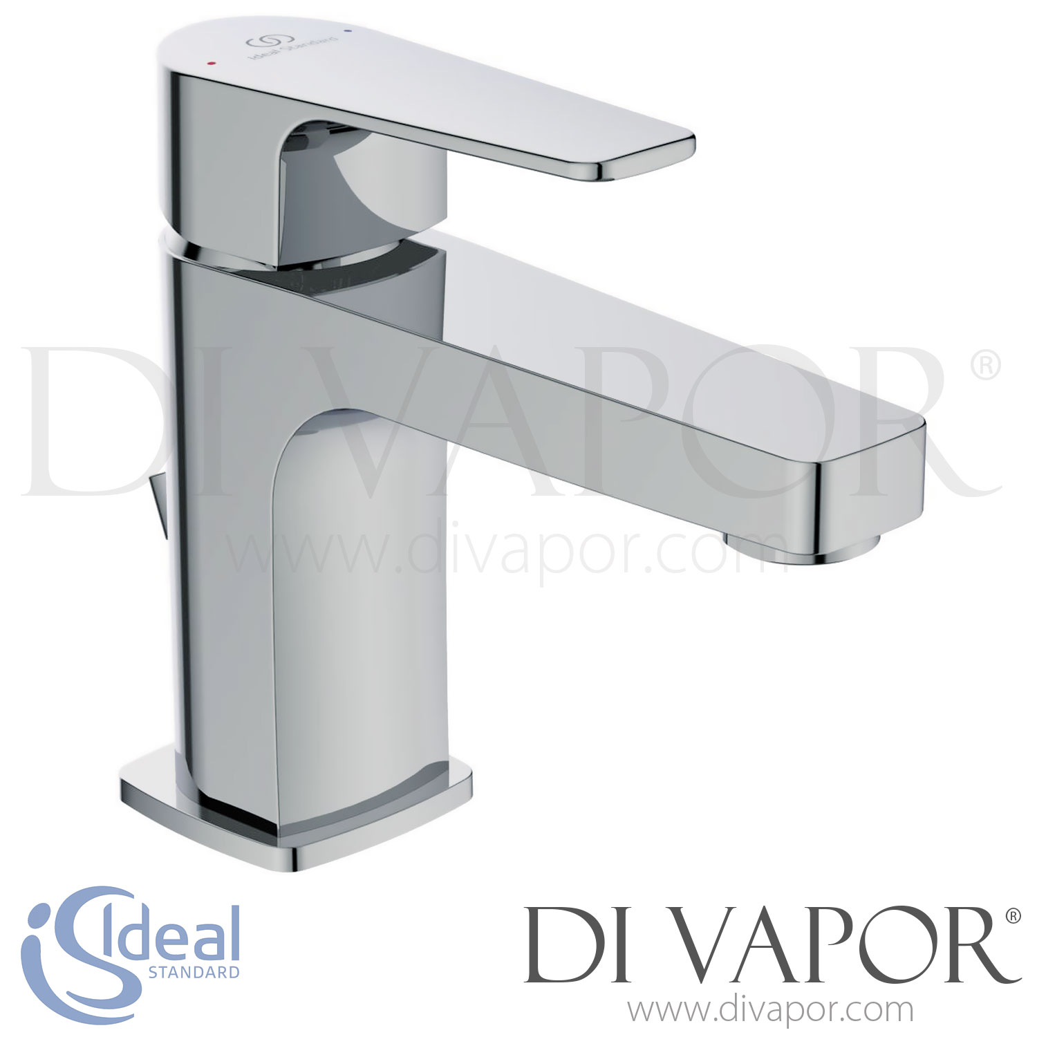 Ideal Standard BC685AA Cerafine D One Hole Basin Mixer H80 with Metal ...