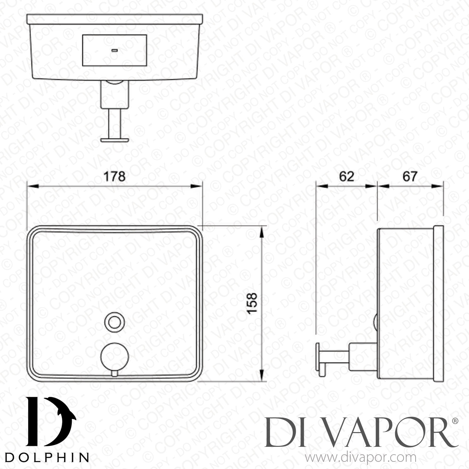 Dolphin Solutions Liquid Soap Dispenser (BC713) Spare Parts