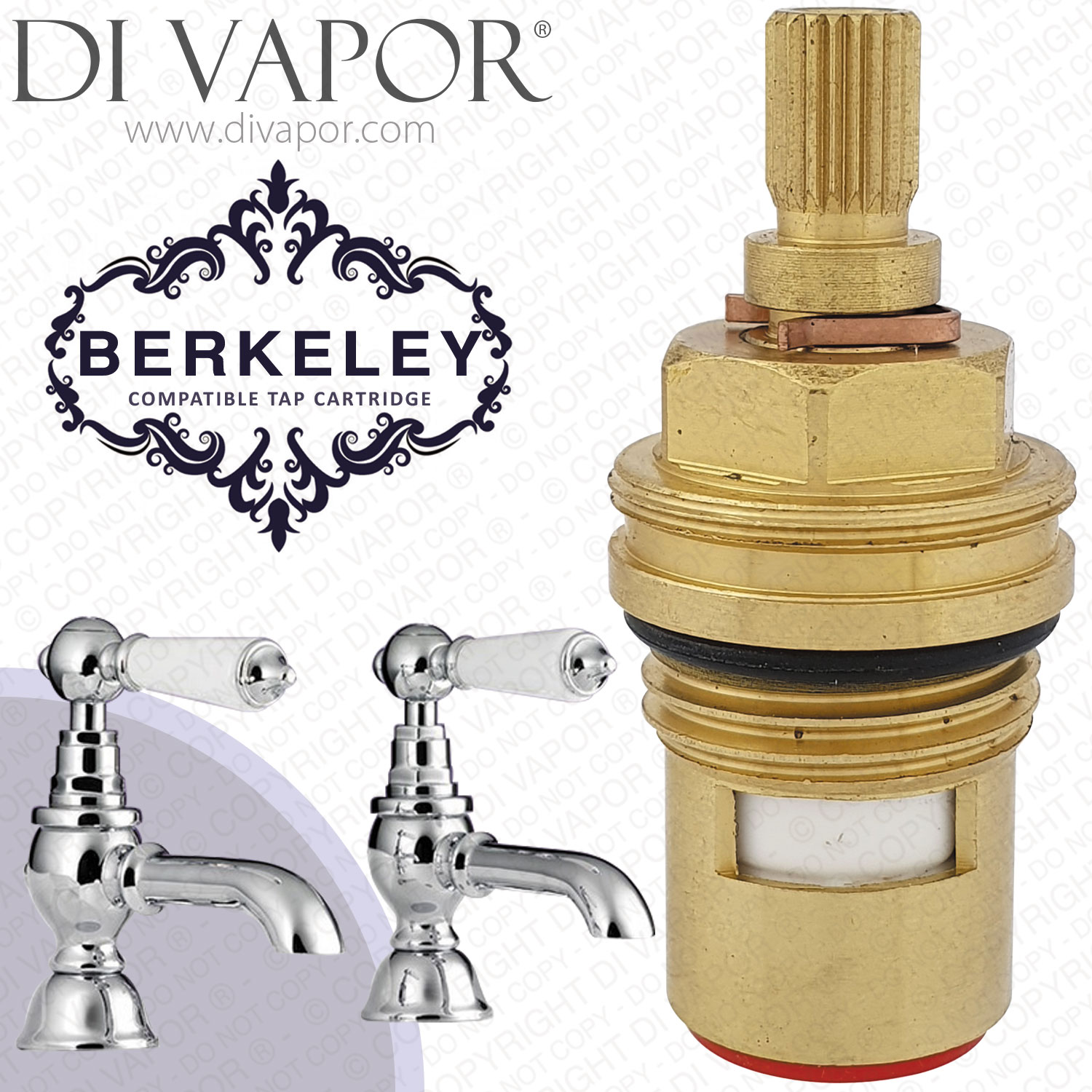 BC SANITAN Berkeley Cold Kitchen Tap Cartridge Spare - 3 Hole Mixer Tap