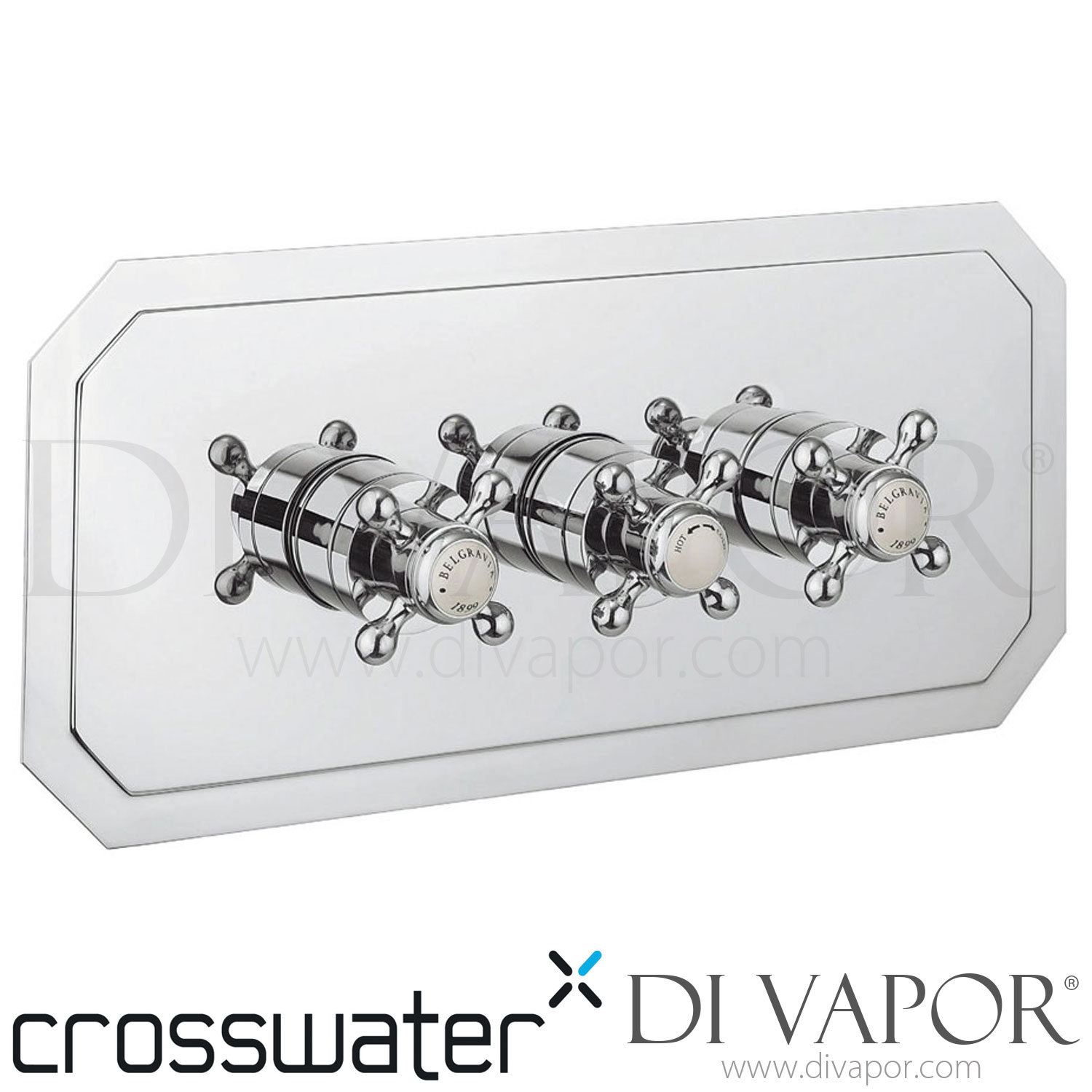 Crosswater Belgravia Thermostatic Shower Valve with 2 Way Diverter ...