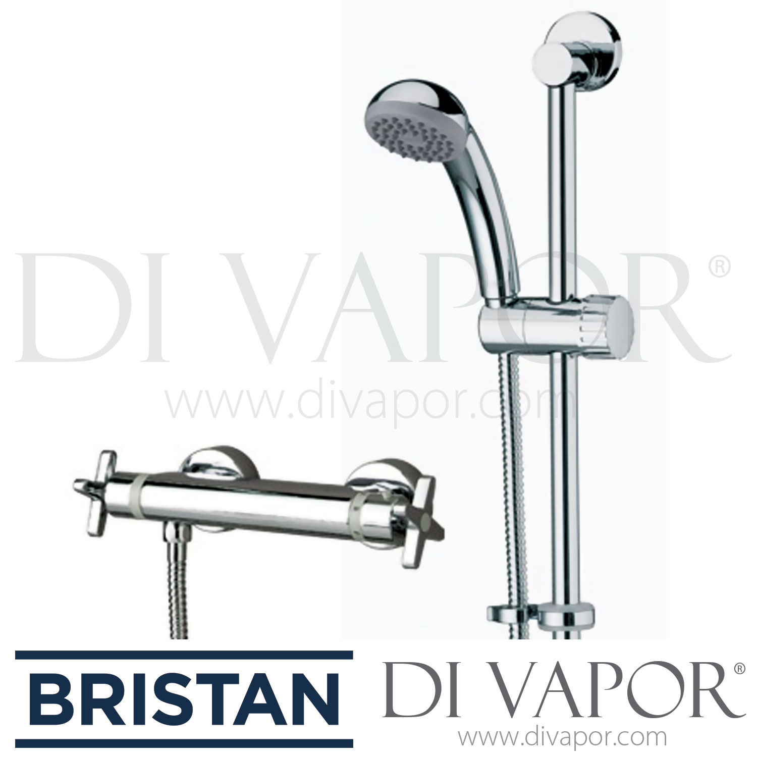 Bristan Design Utility Crosshead Bar Shower with Riser Kit Spare Parts ...