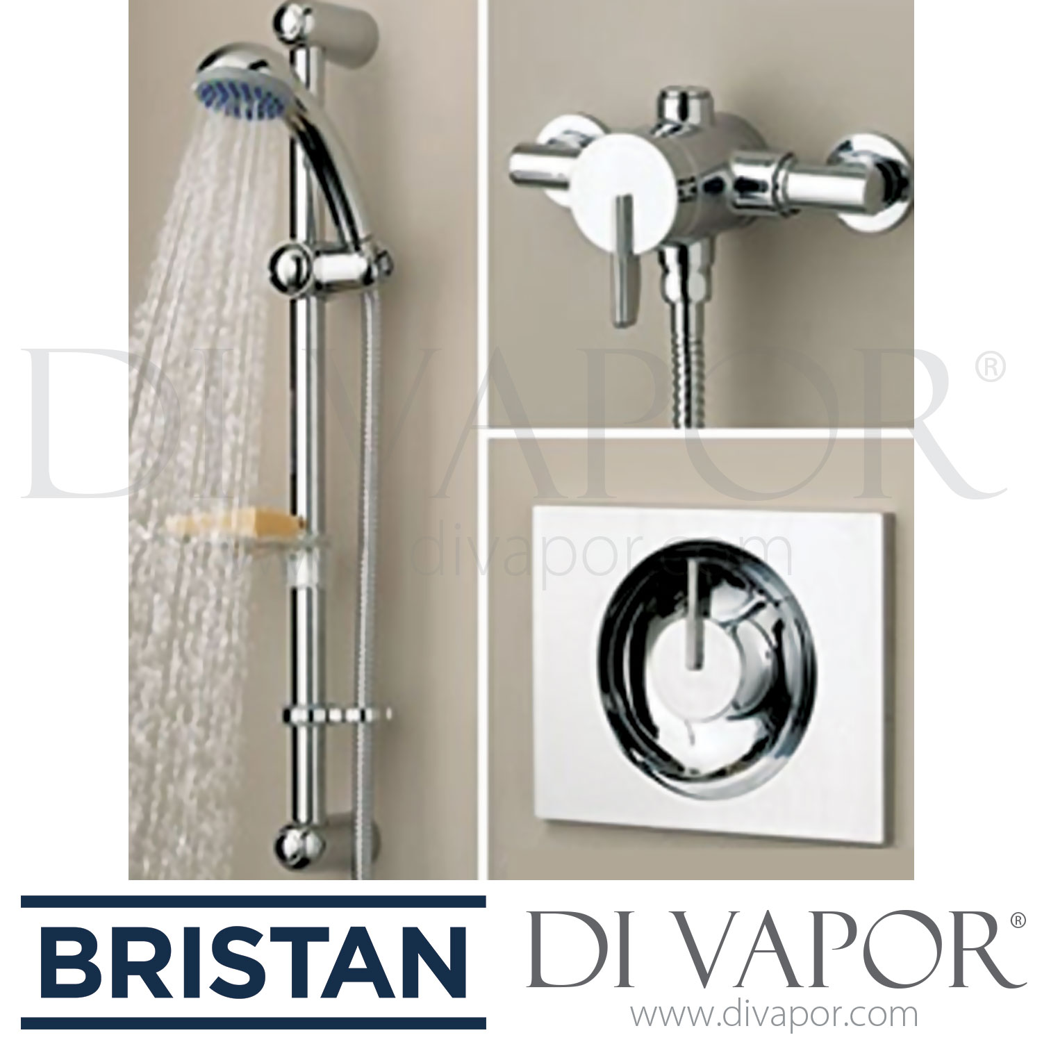 Bristan Sonique Sequential Thermostatic Shower with Riser Kit Spare ...