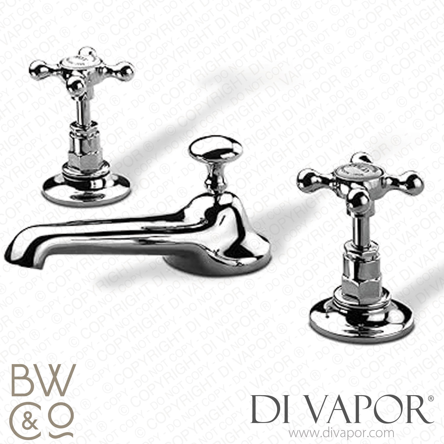 Barber Wilsons GA6455 1890 Widespread Tap with 5 1/2 Inch Spout and Pop ...