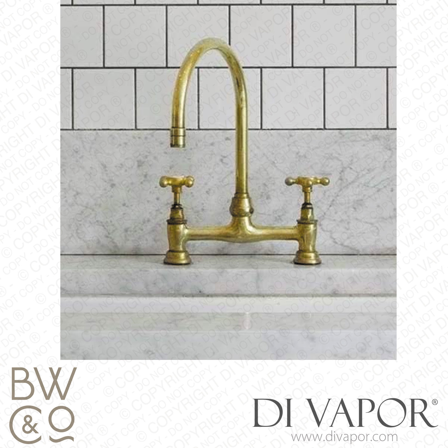 Barber Wilsons GML1010/4ML Regent 1890 Deck Mounted Kitchen Sink Mixer ...