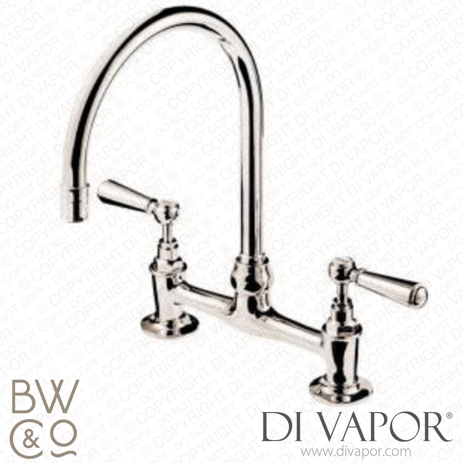 Barber Wilsons RML1010-18-FL 1890 Regent Metal Lever Bridge Tap with ...