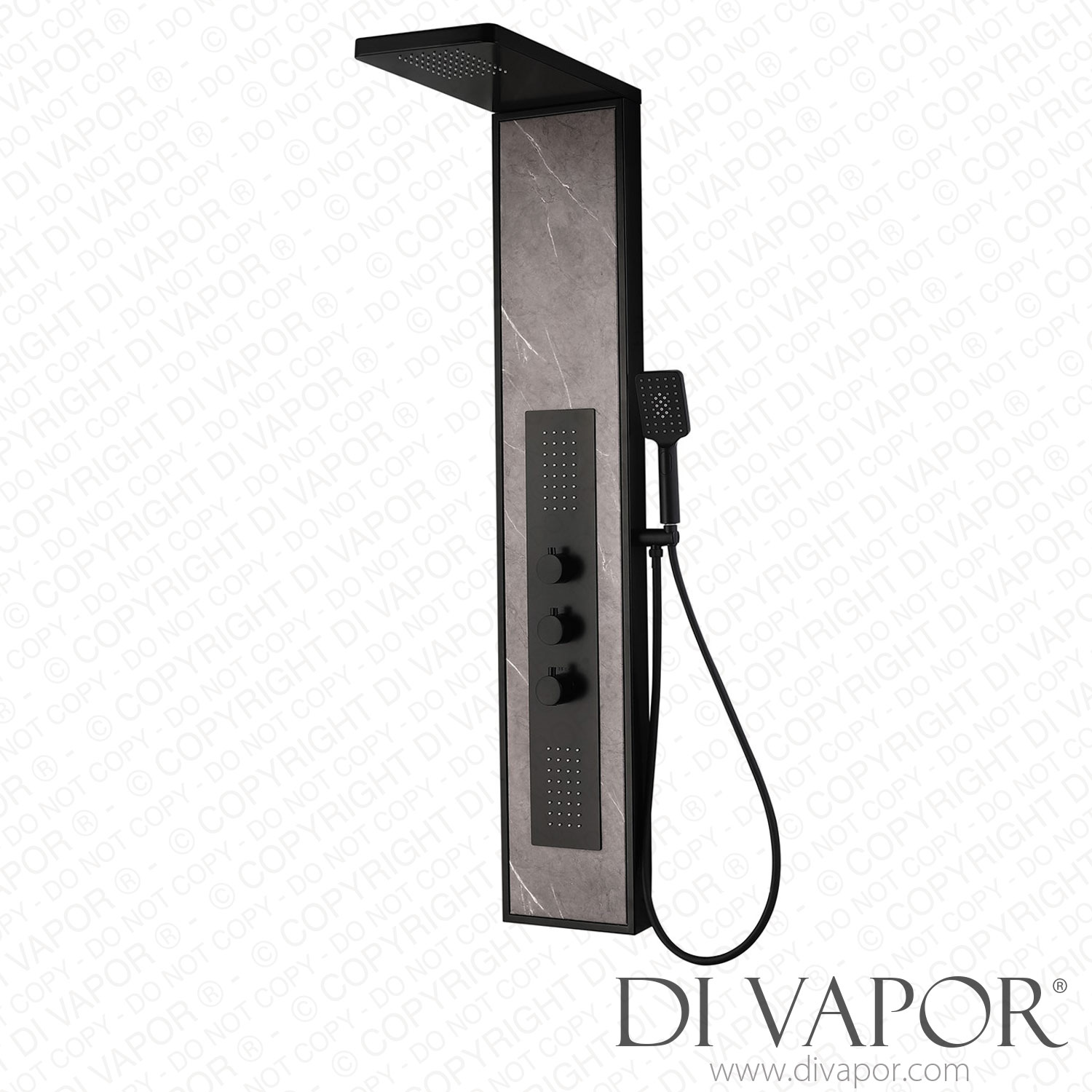 Better Bathrooms BeBa_28181 Luni Grey Stone Effect Shower Tower Spare Parts