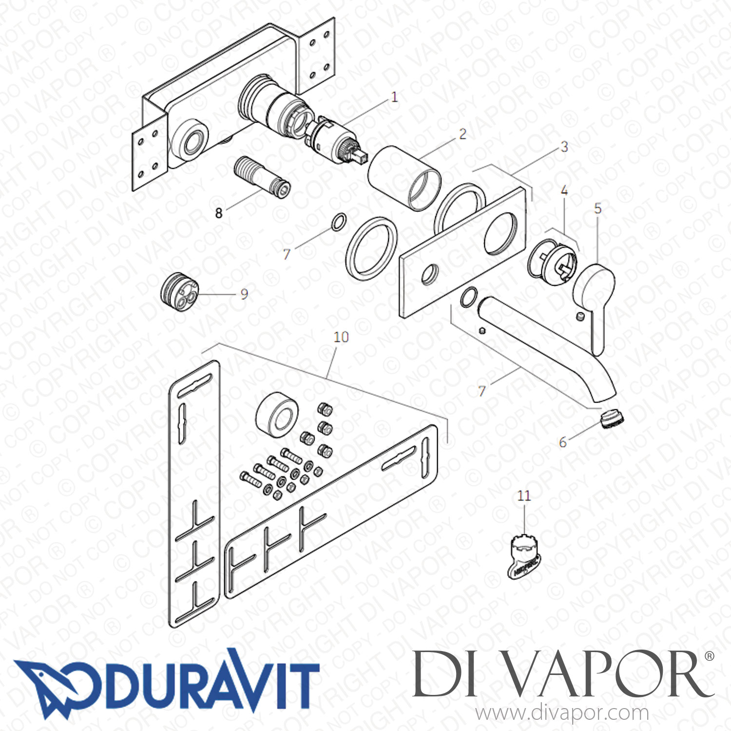 Duravit C.1 Single Lever Basin Mixer for Concealed Installation ...