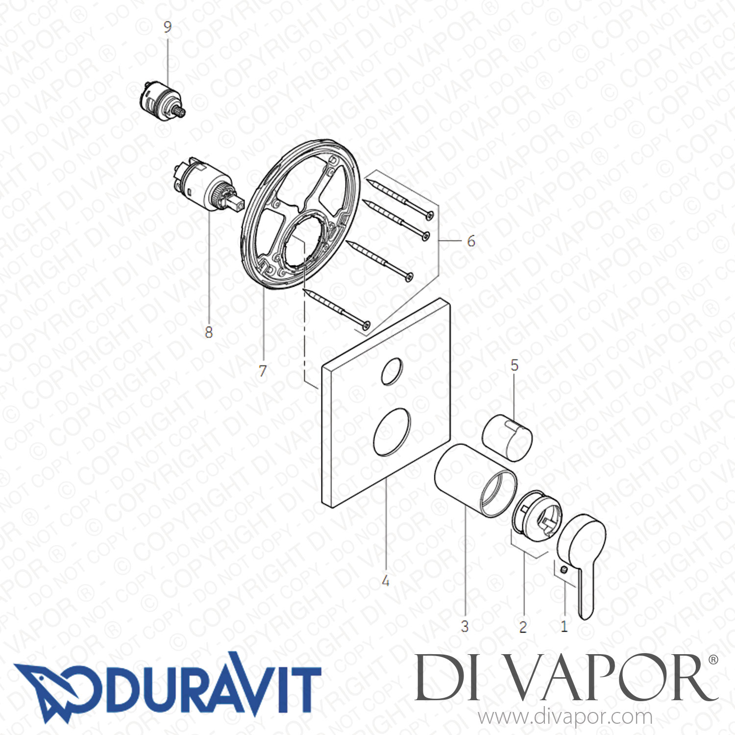 Duravit C.1 Single Lever Shower Mixer for Concealed Installation ...