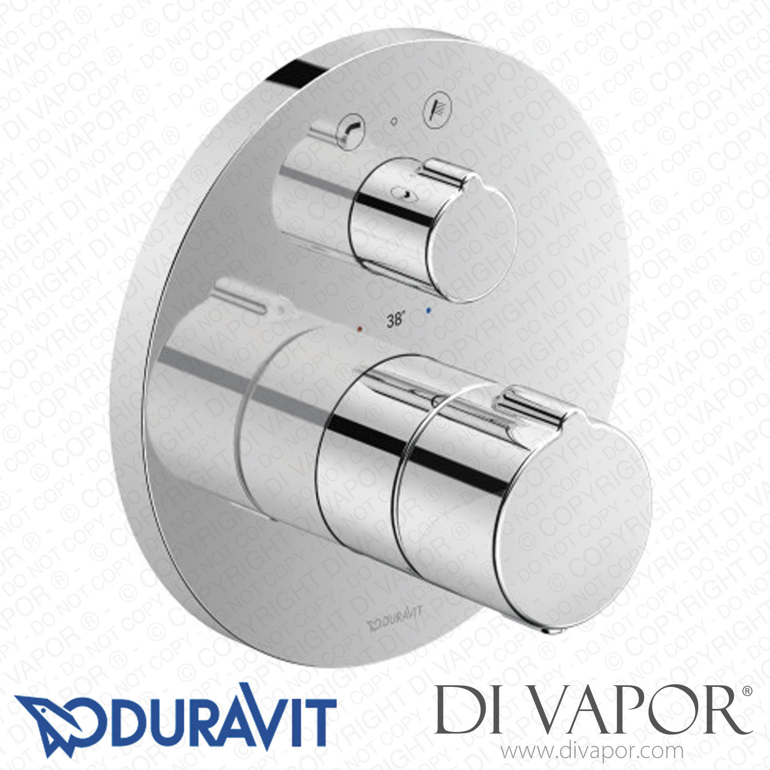 Duravit C.1 Thermostatic Bath Mixer for Concealed Installation ...