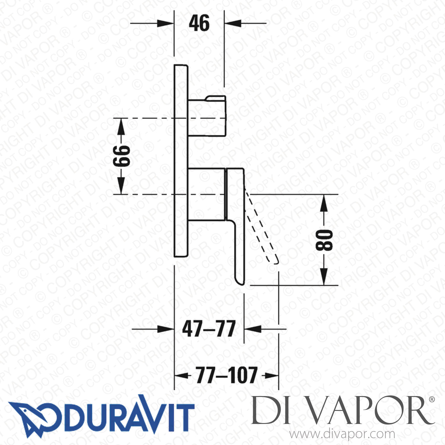 Duravit C.1 Single Lever Bath Mixer for Concealed Installation ...