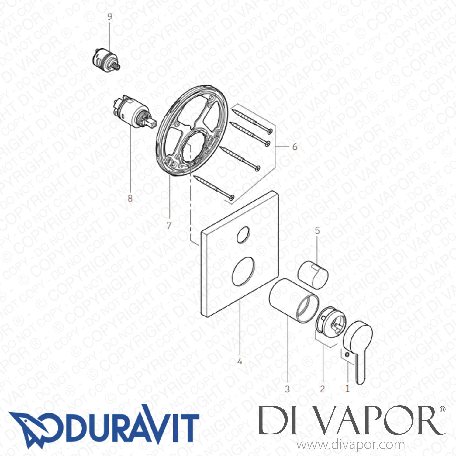Duravit C.1 Single Lever Bath Mixer for Concealed Installation ...
