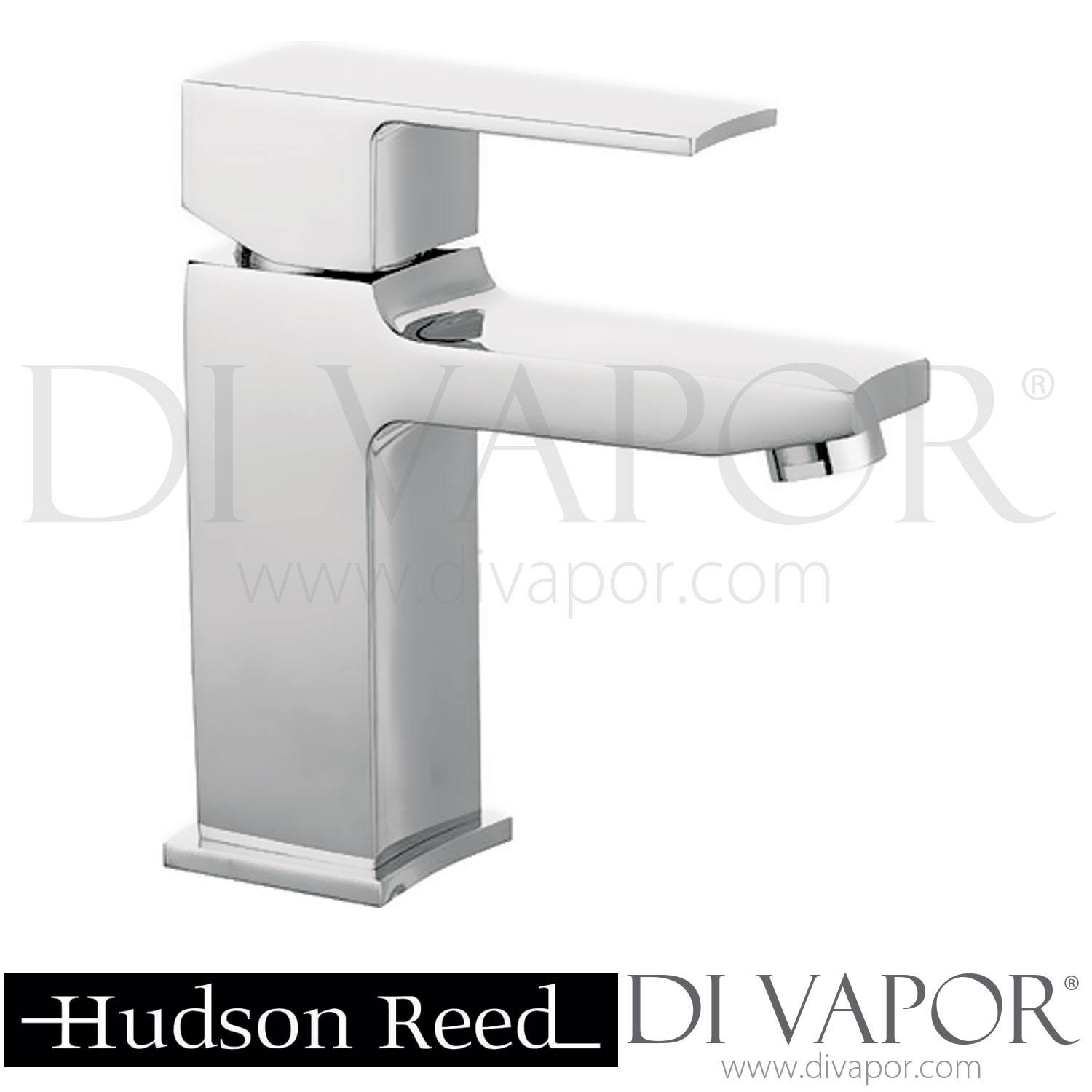 Hudson Reed Camber Mono Basin Mixer Tap With Push Button Waste - CAM305 ...