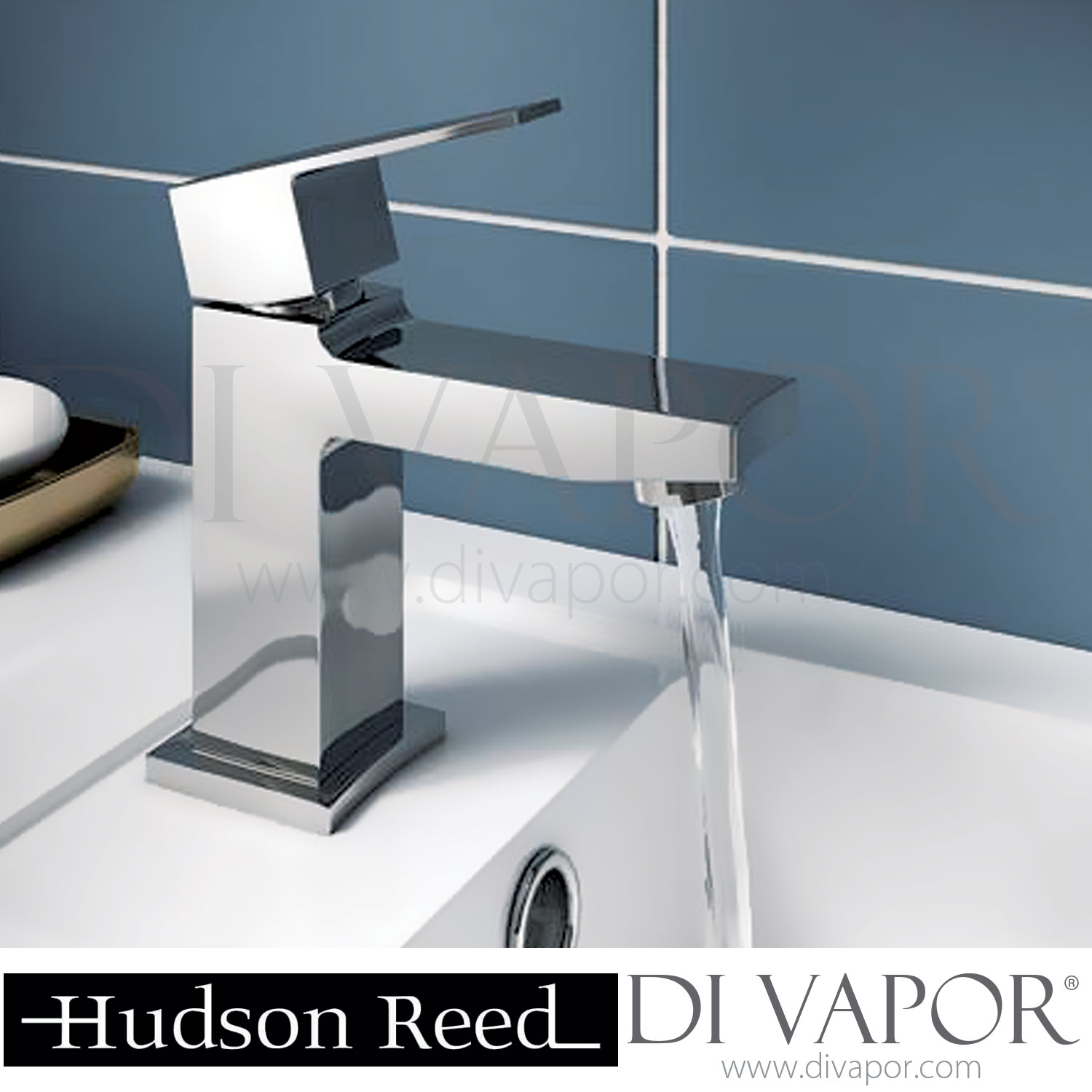 Hudson Reed Camber Mono Basin Mixer Tap With Push Button Waste - CAM305 ...