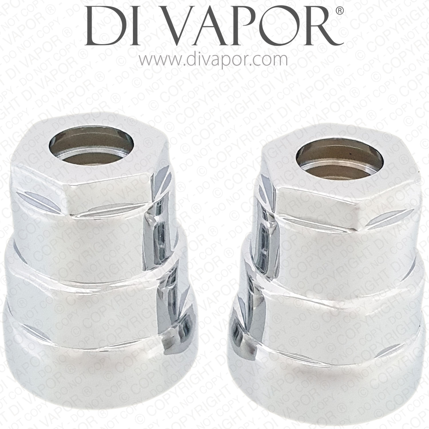 Pair of 26mm 1/2" Chrome Tap Shrouds - CH335