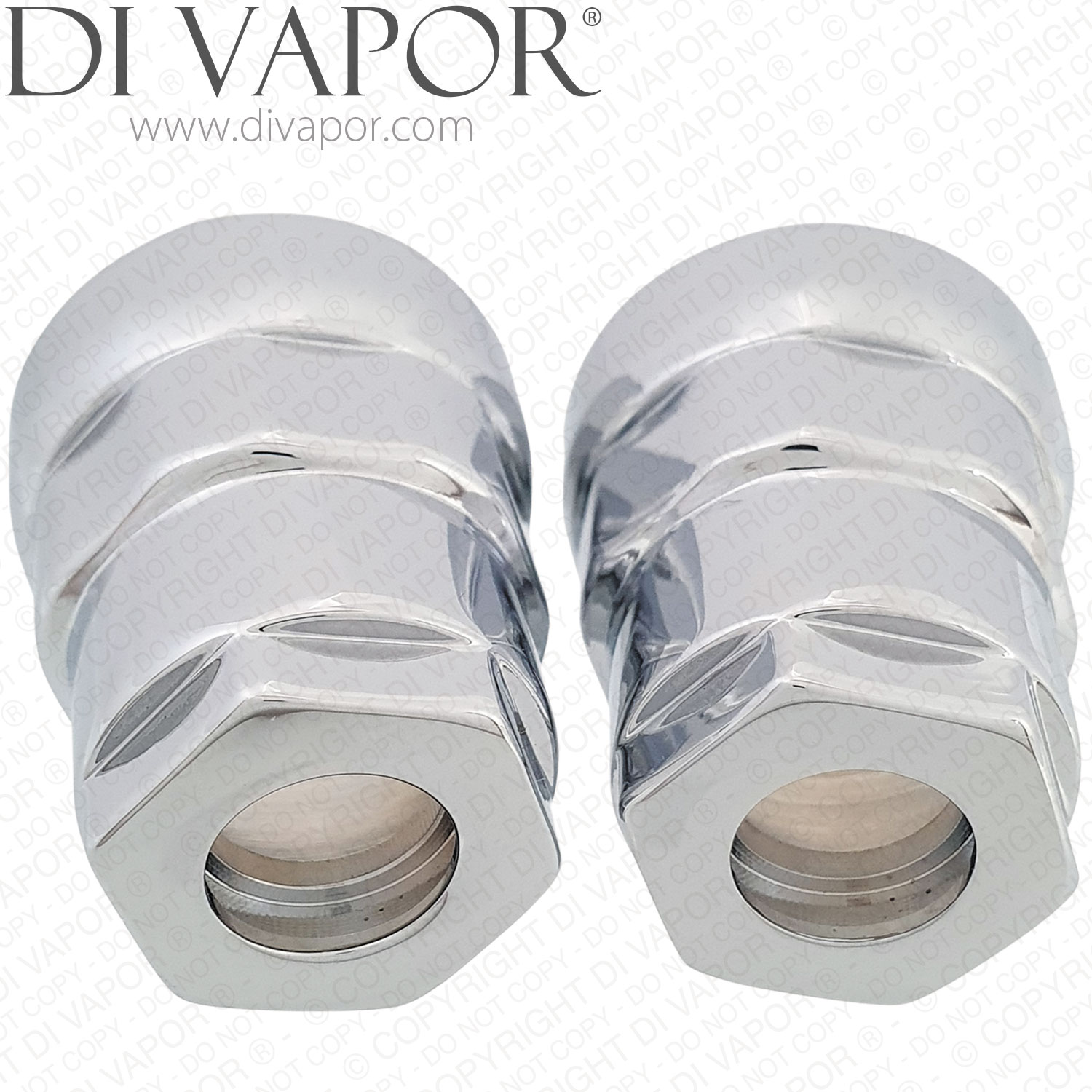 Pair of 26mm 1/2" Chrome Tap Shrouds - CH335