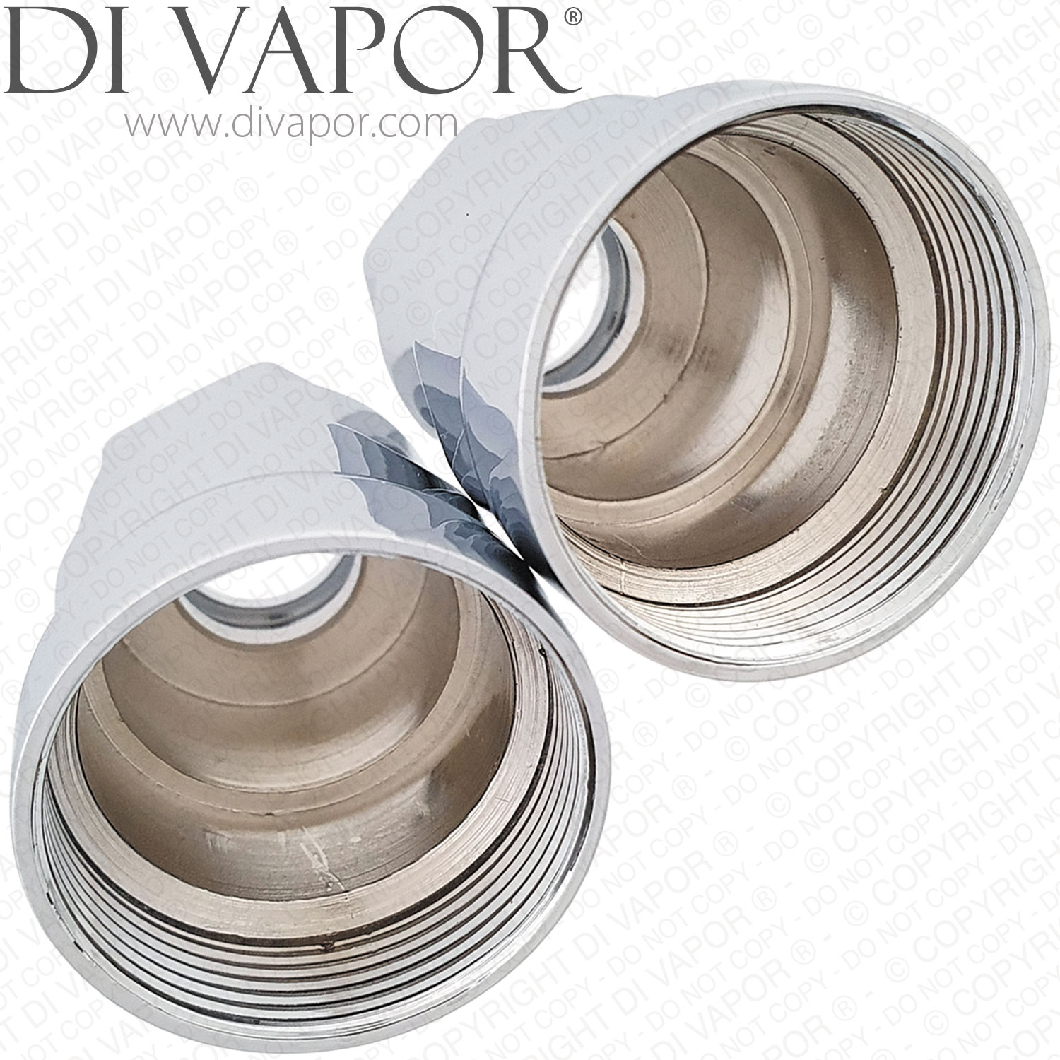 Pair of 26mm 1/2" Chrome Tap Shrouds - CH335