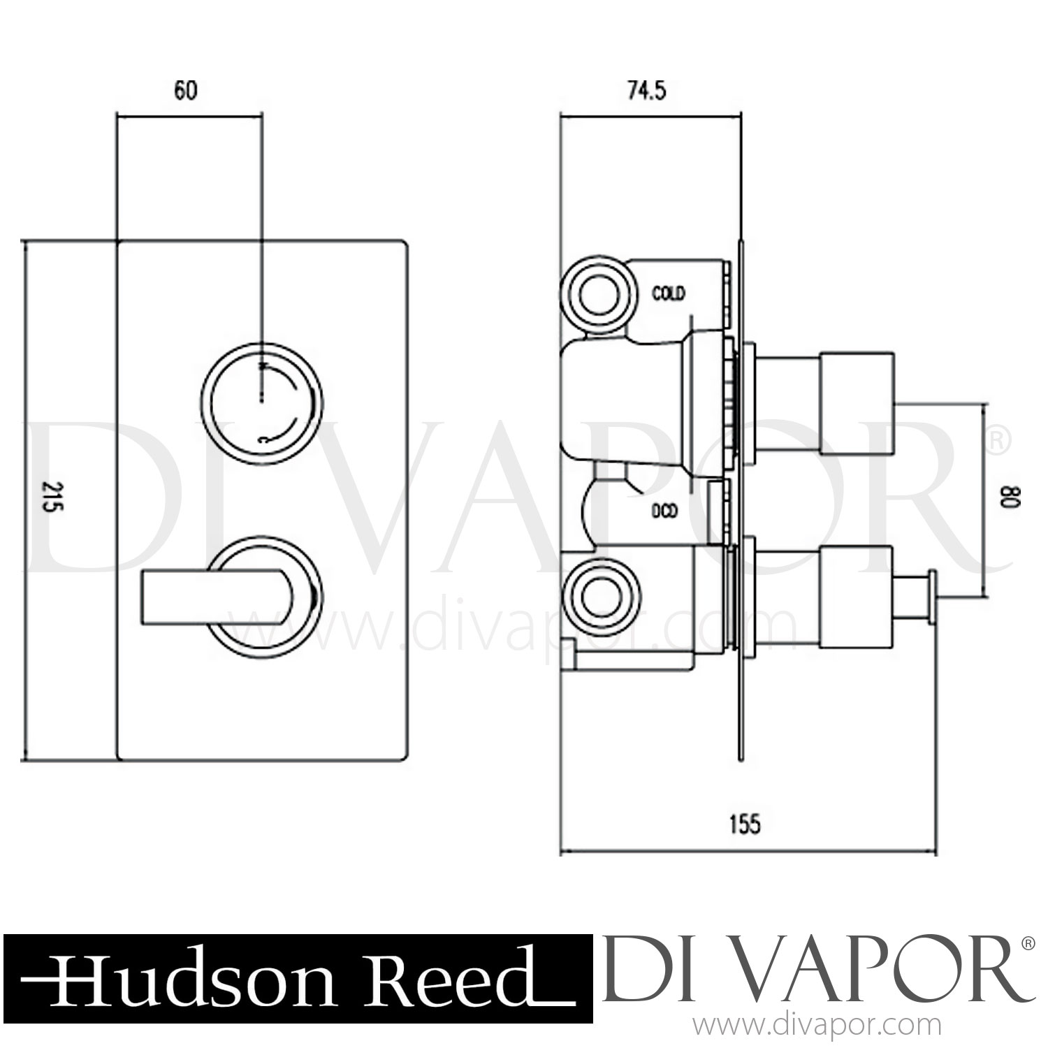 Ultra Charm Concealed Thermostatic Twin Shower Valve with Diverter ...