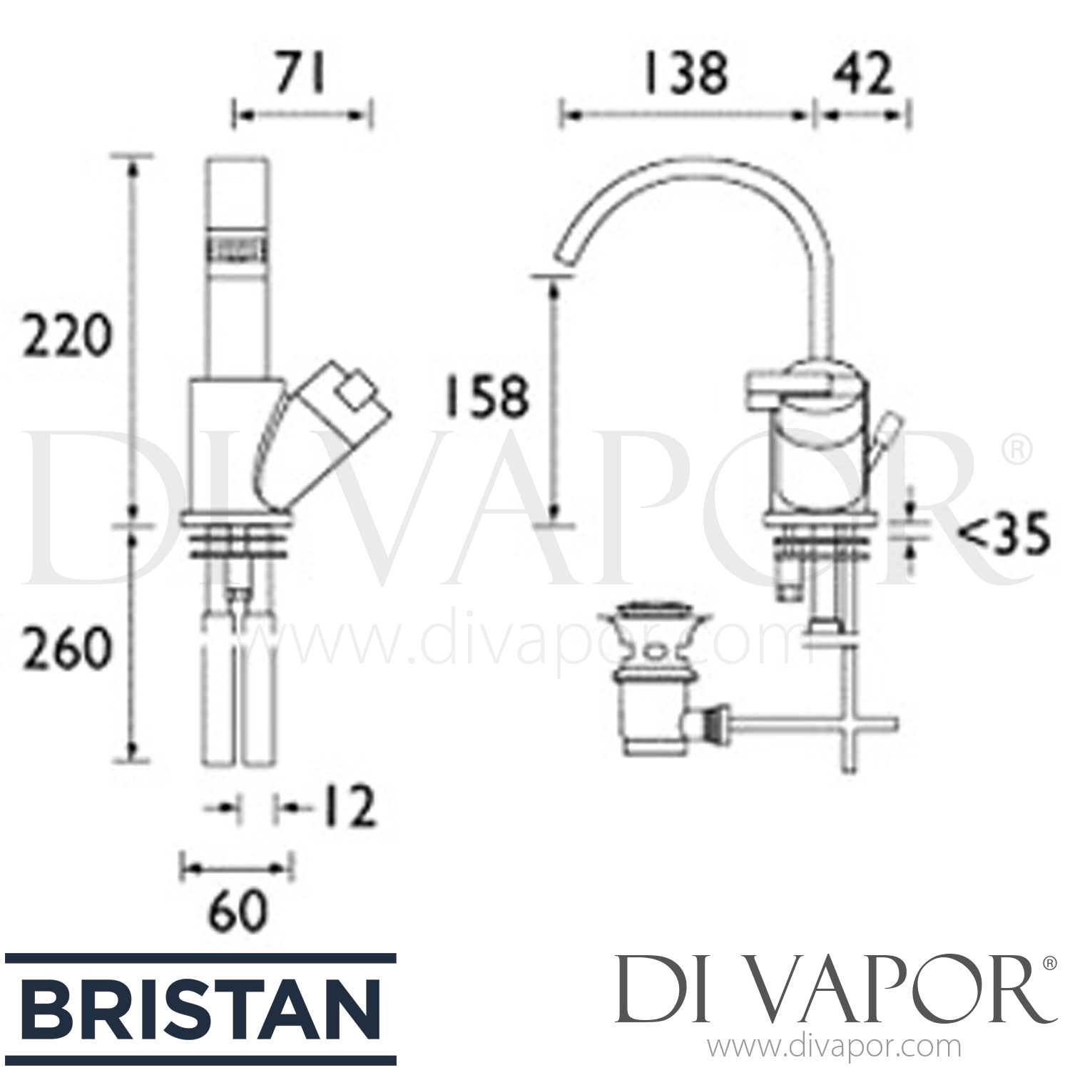 Bristan CL BAS C Chill Contemporary Basin Mixer Tap with Pop-Up Waste ... Bristan CL BAS C Chill Contemporary Basin Mixer Tap with Pop-Up Waste ...