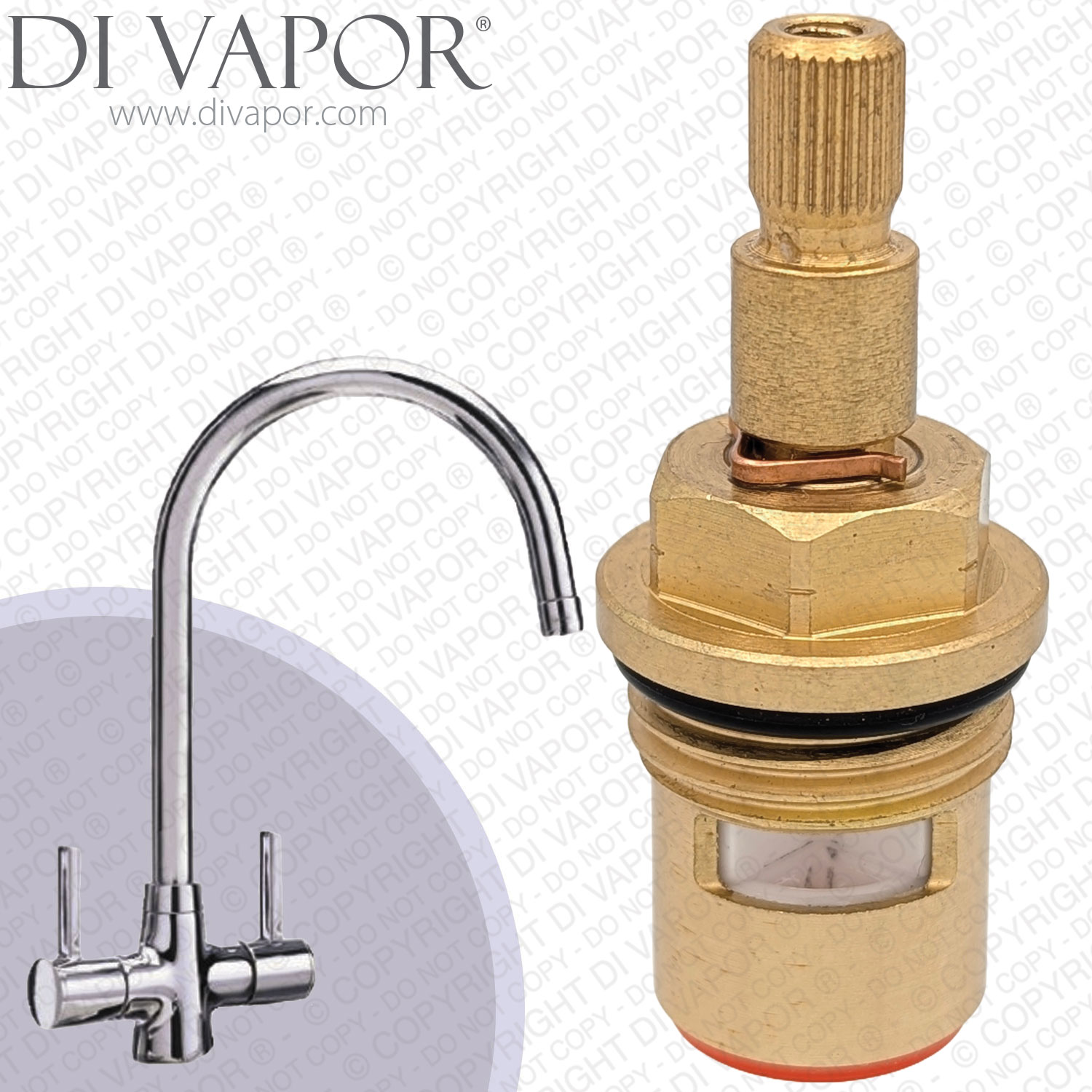 Carron Phoenix Alba Tap Cartridge (Hot) - 28 Spline, 1/2 Compatible Tap ...