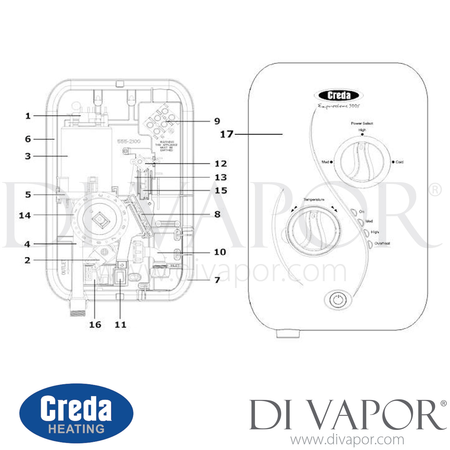 Creda Expressions 500s Spare Parts