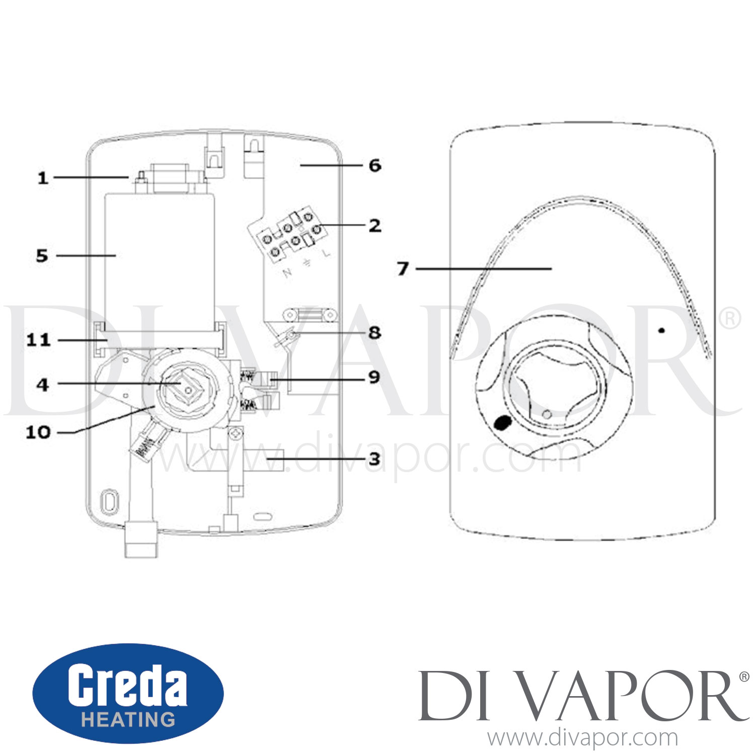 Creda 8500DL Spare Parts