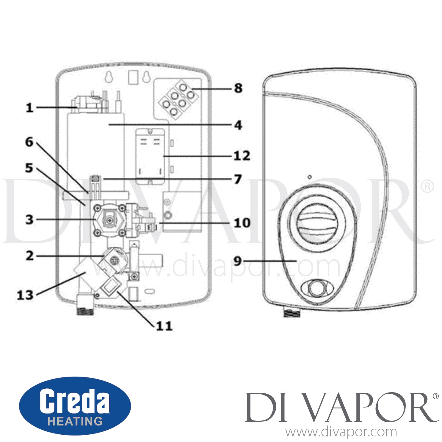 Creda Jetspa Shower Spare Parts