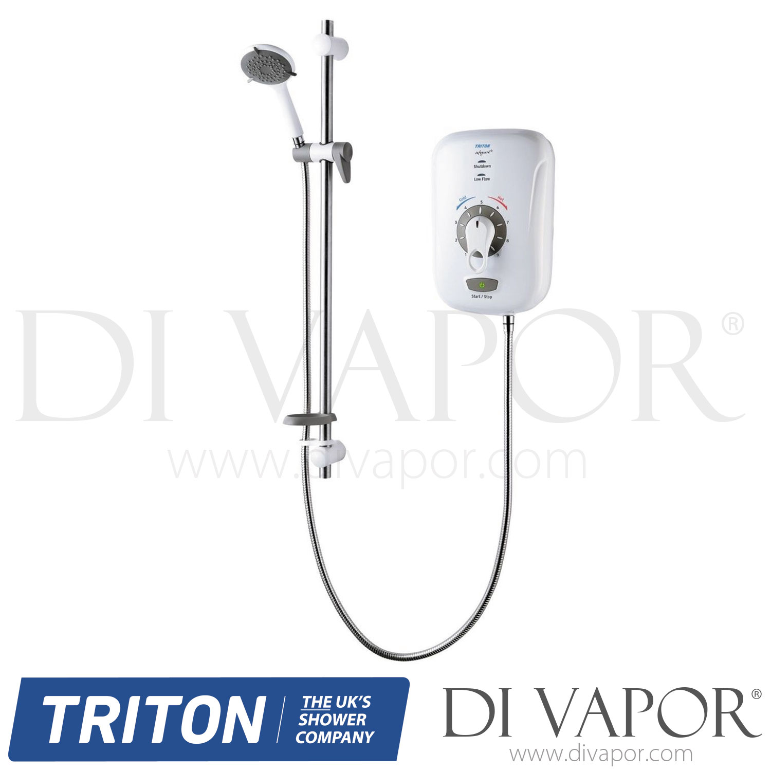 Triton Csgp08w Safeguard 8 5kw Disability Electric Shower White Grey