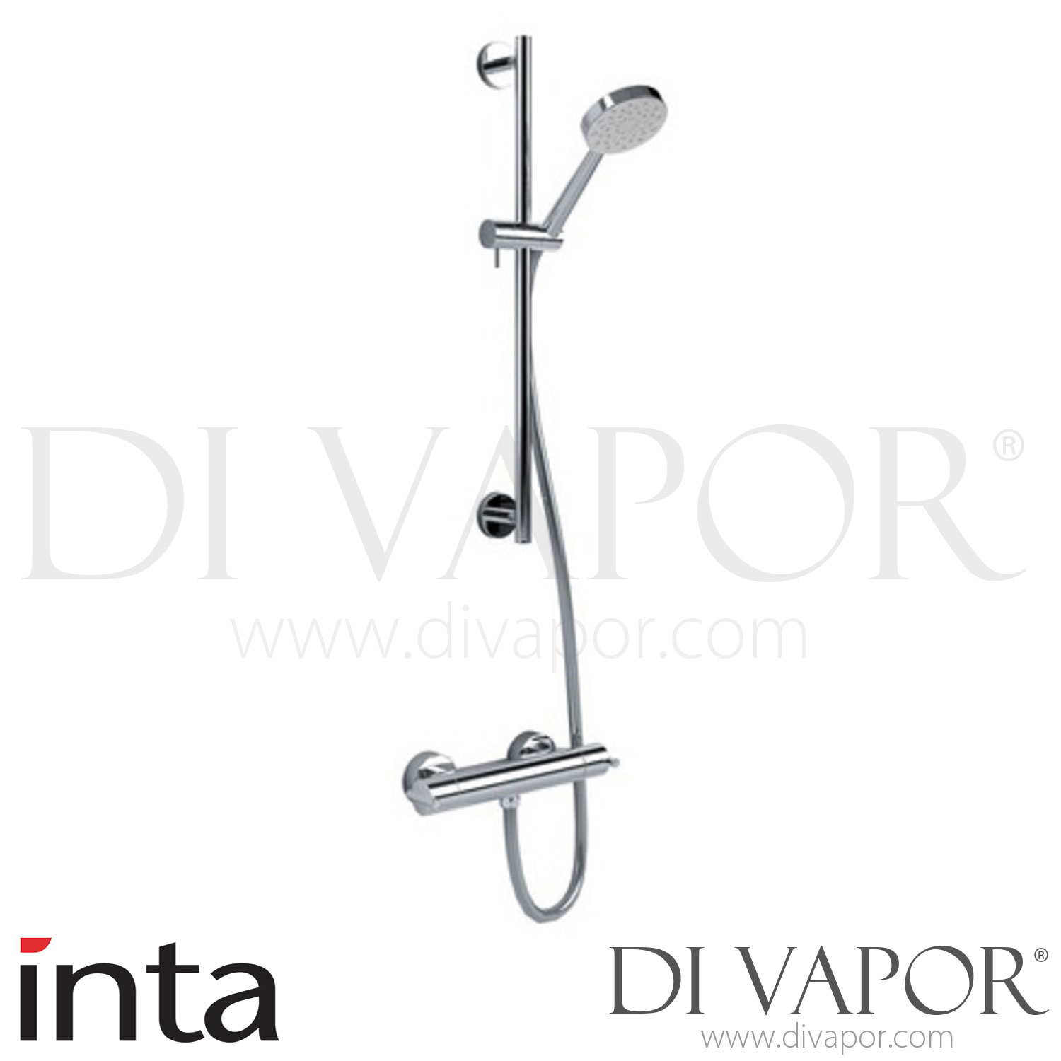 Inta City Thermostatic Shower with Flexible Slide Rail Kit Spare Parts ...