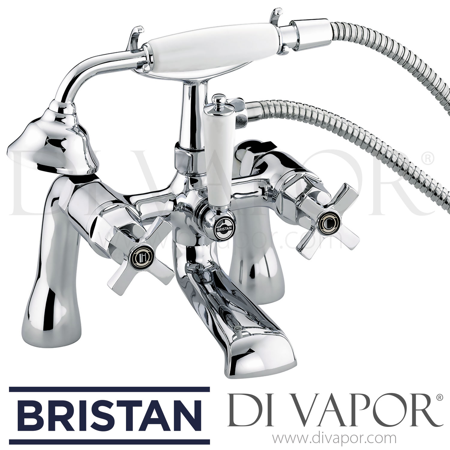 Bristan D2 BSM C CD Art Deco Bath Shower Mixer Tap Valve - 180mm Centres