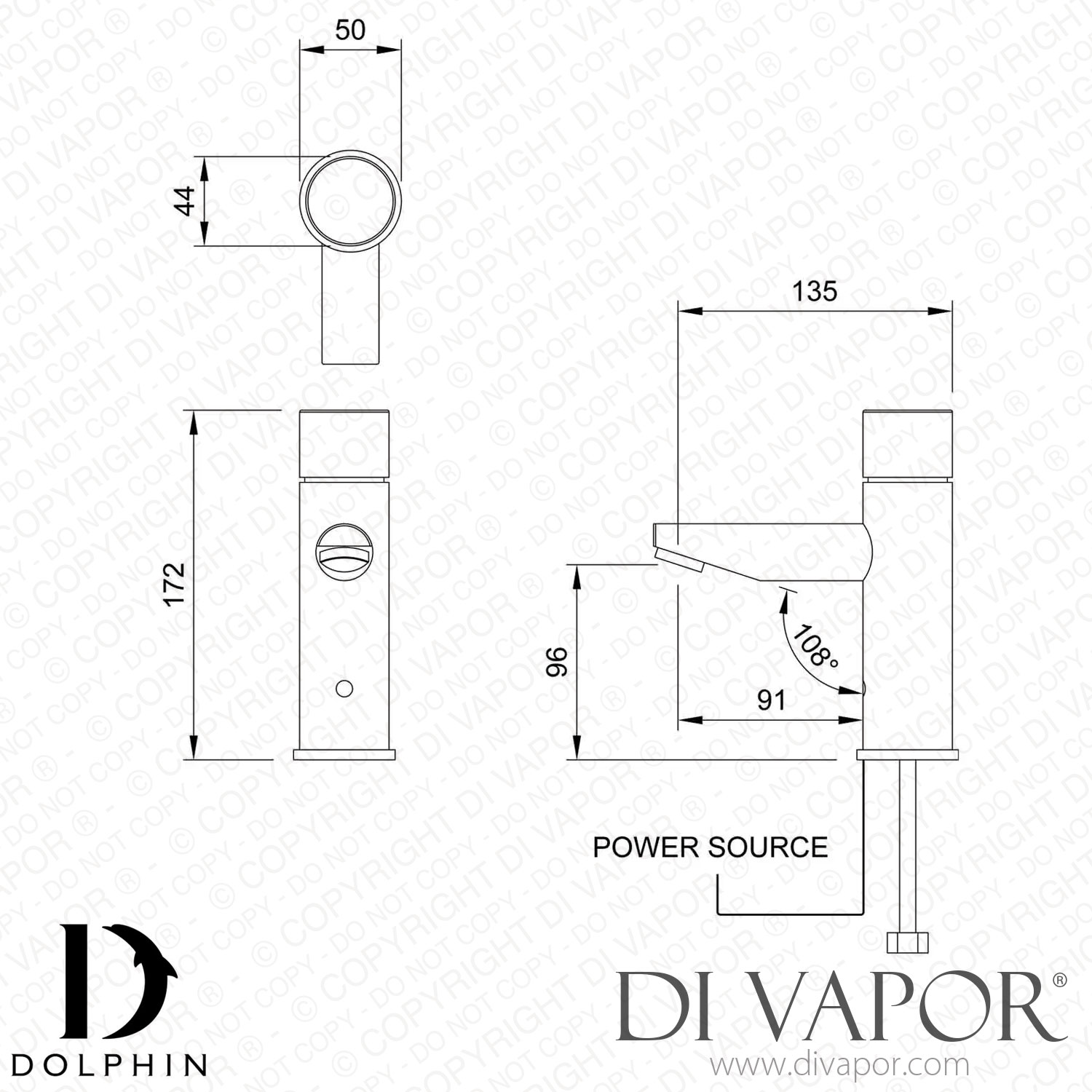 Dolphin Solutions Infrared Mixer Tap (DB100S-STL-2) Spare Parts