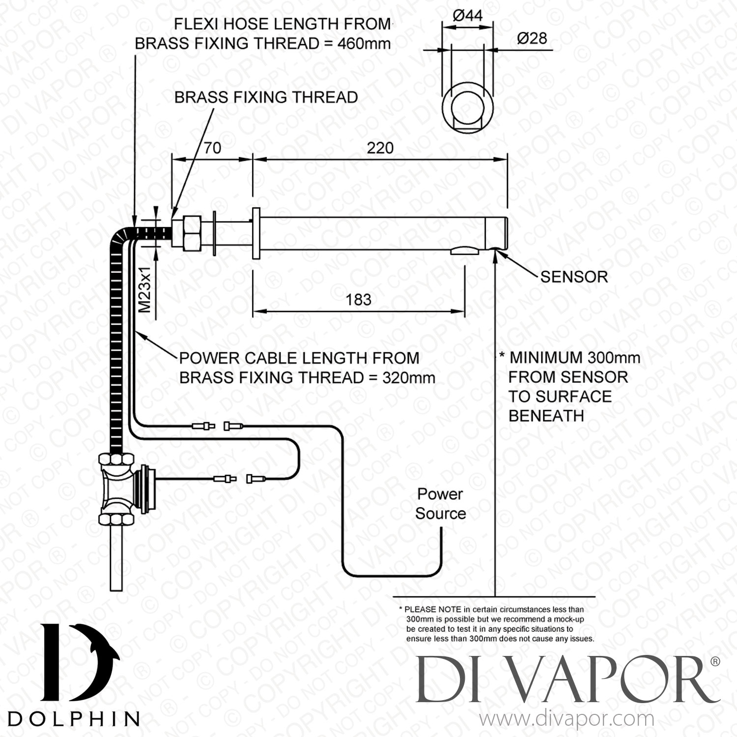 Dolphin Solutions Infrared Sensor Tap (DB1425.3.xx) Spare Parts